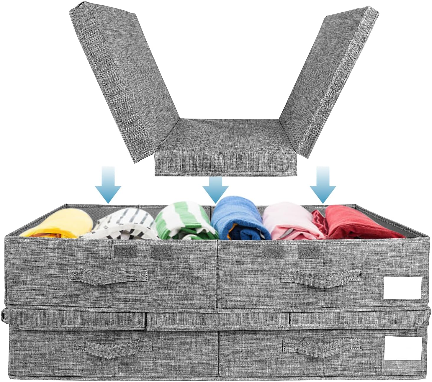 Amazon.com: Himitimi 2 Pack Large Underbed Storage Containers with Lids ...