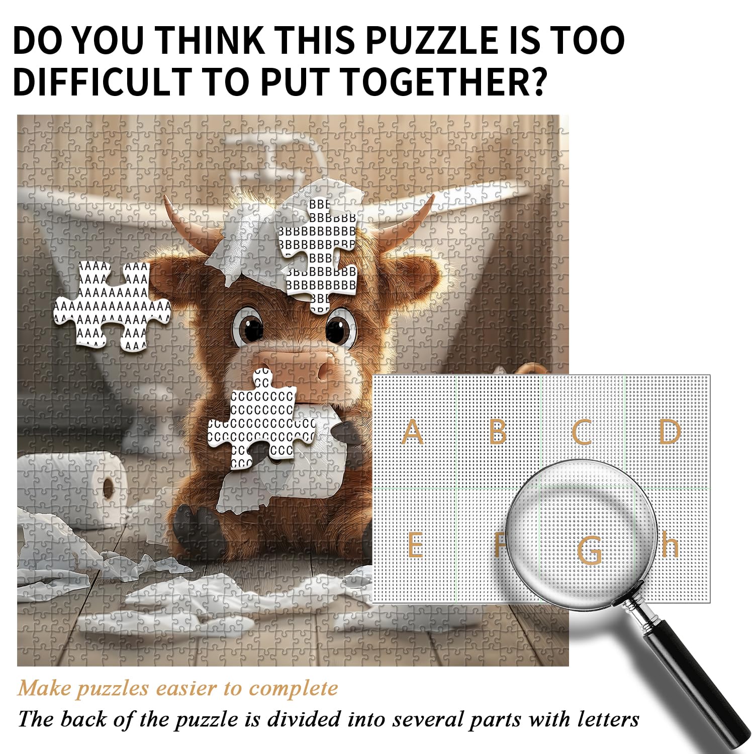 Snapklik.com : Highland Cow Puzzles For Adults 1000 Pieces,Cute Cow ...