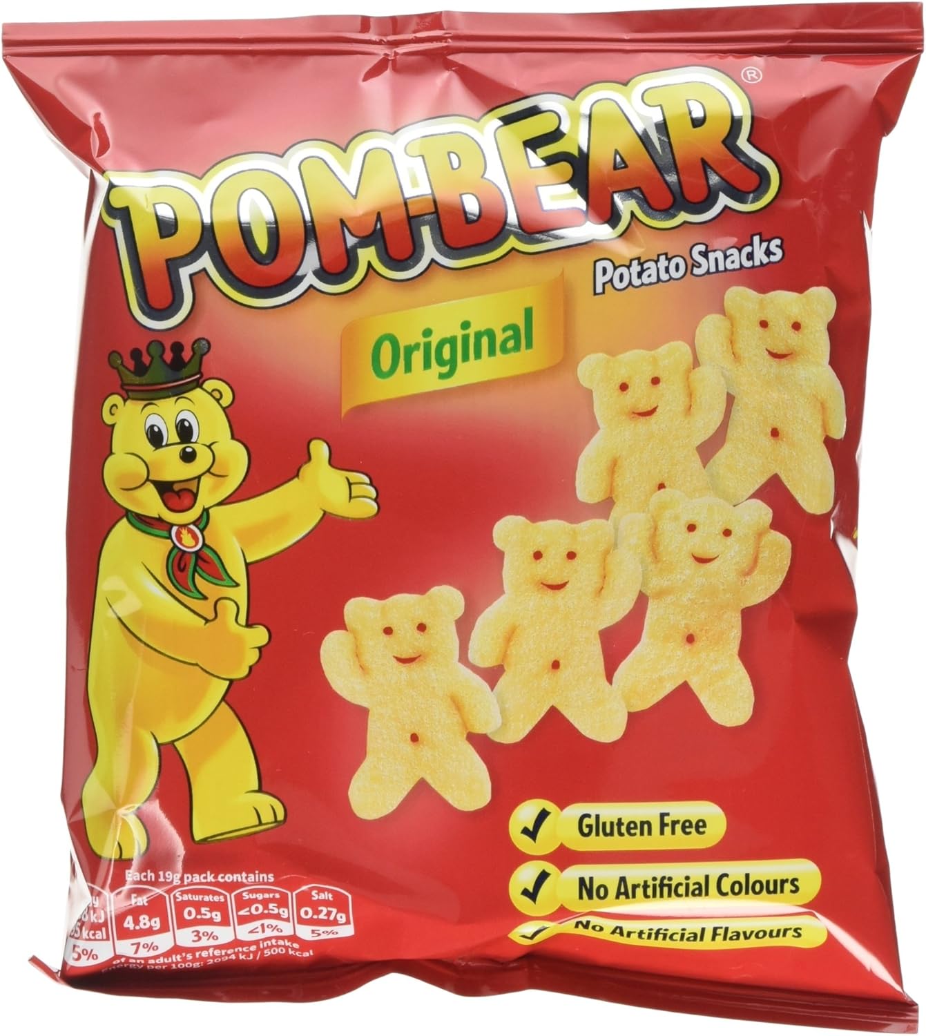 Pom-Bear Original Potato Snacks, 19g : Amazon.co.uk: Grocery