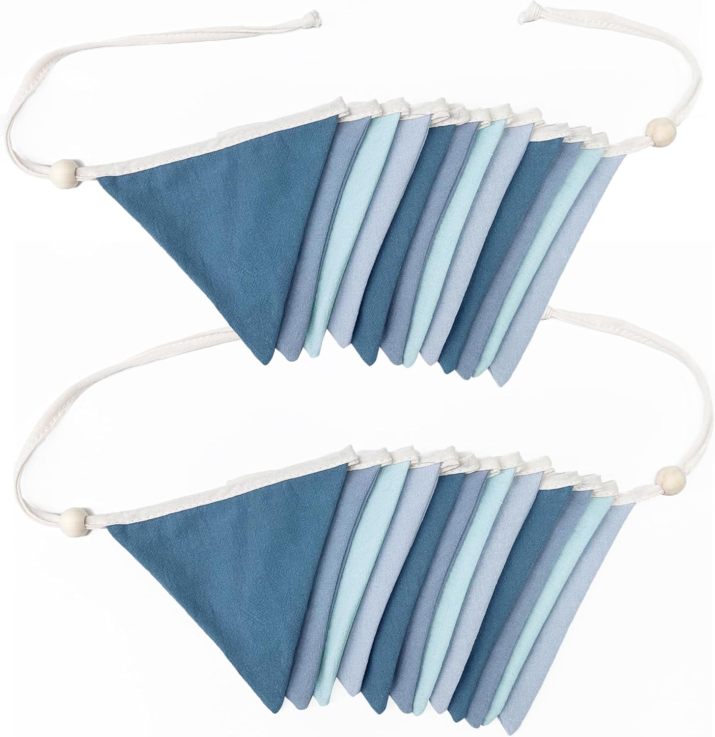 Amazon.com: 2 Strings Blue Pennant Banner Flags Nursery Garland Royal ...