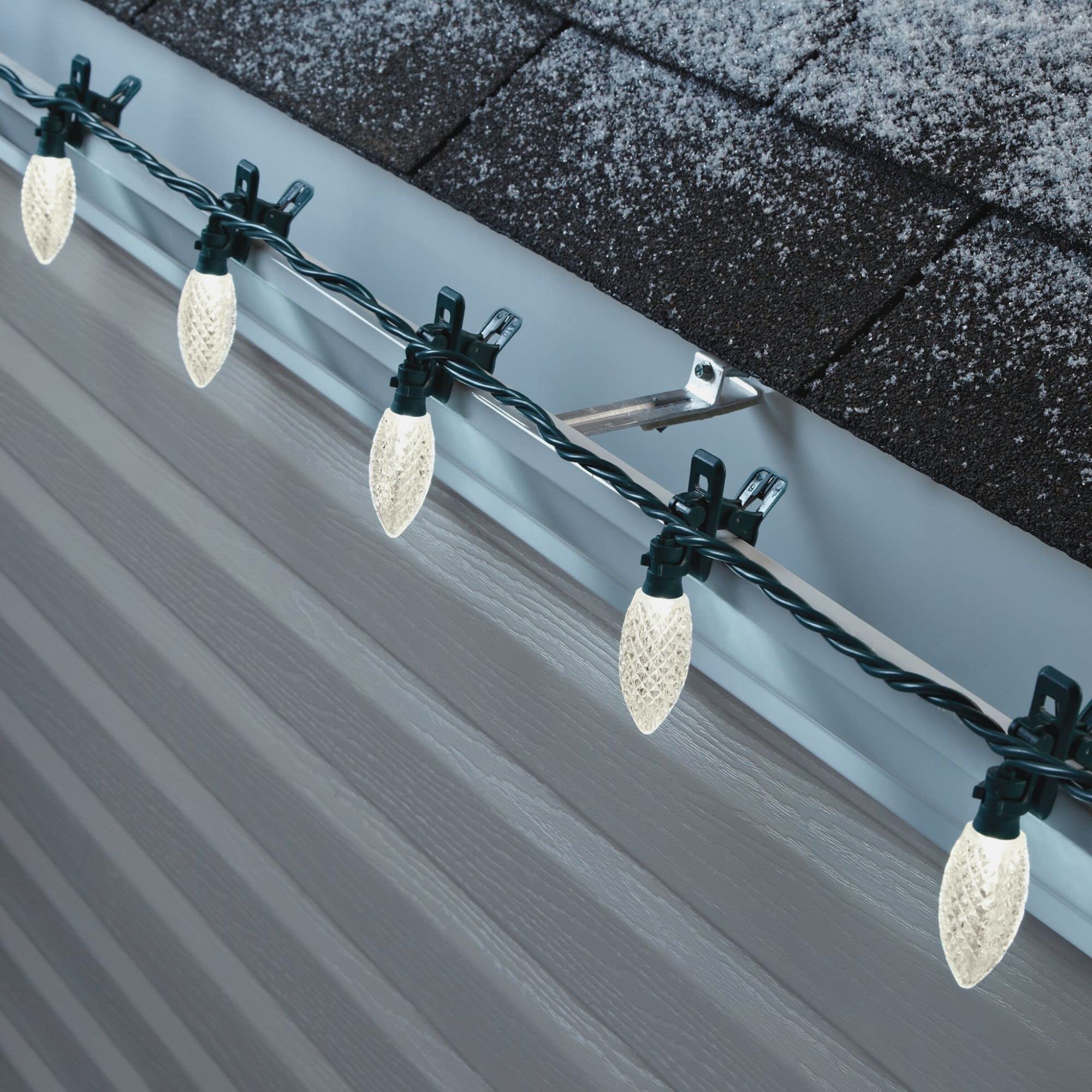 Quick Clip Christmas Lights Noma Quick Clip C9 String Lights, 66 Feet
