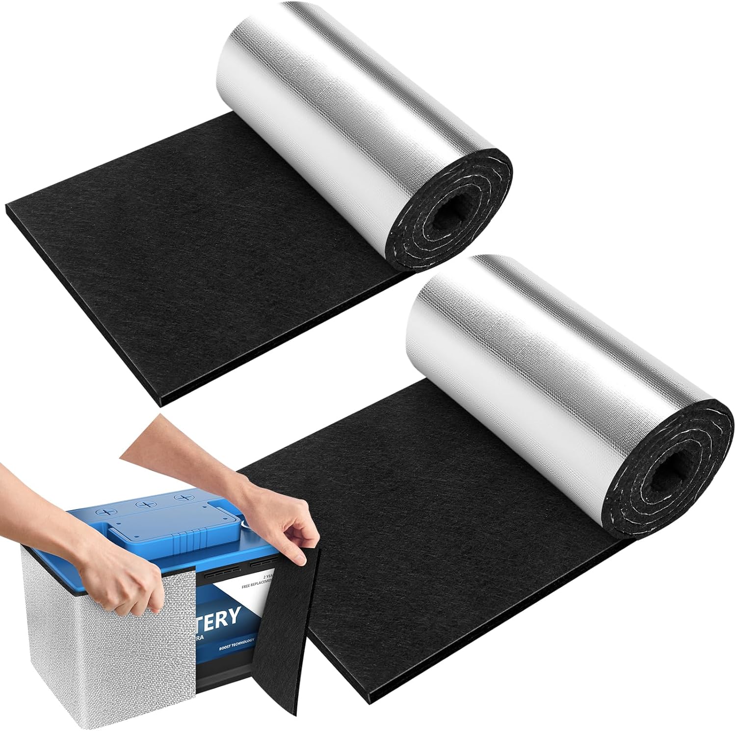 EcoBrisa Battery Insulation Kit 40"x7" Universal Car Battery Insulation ...