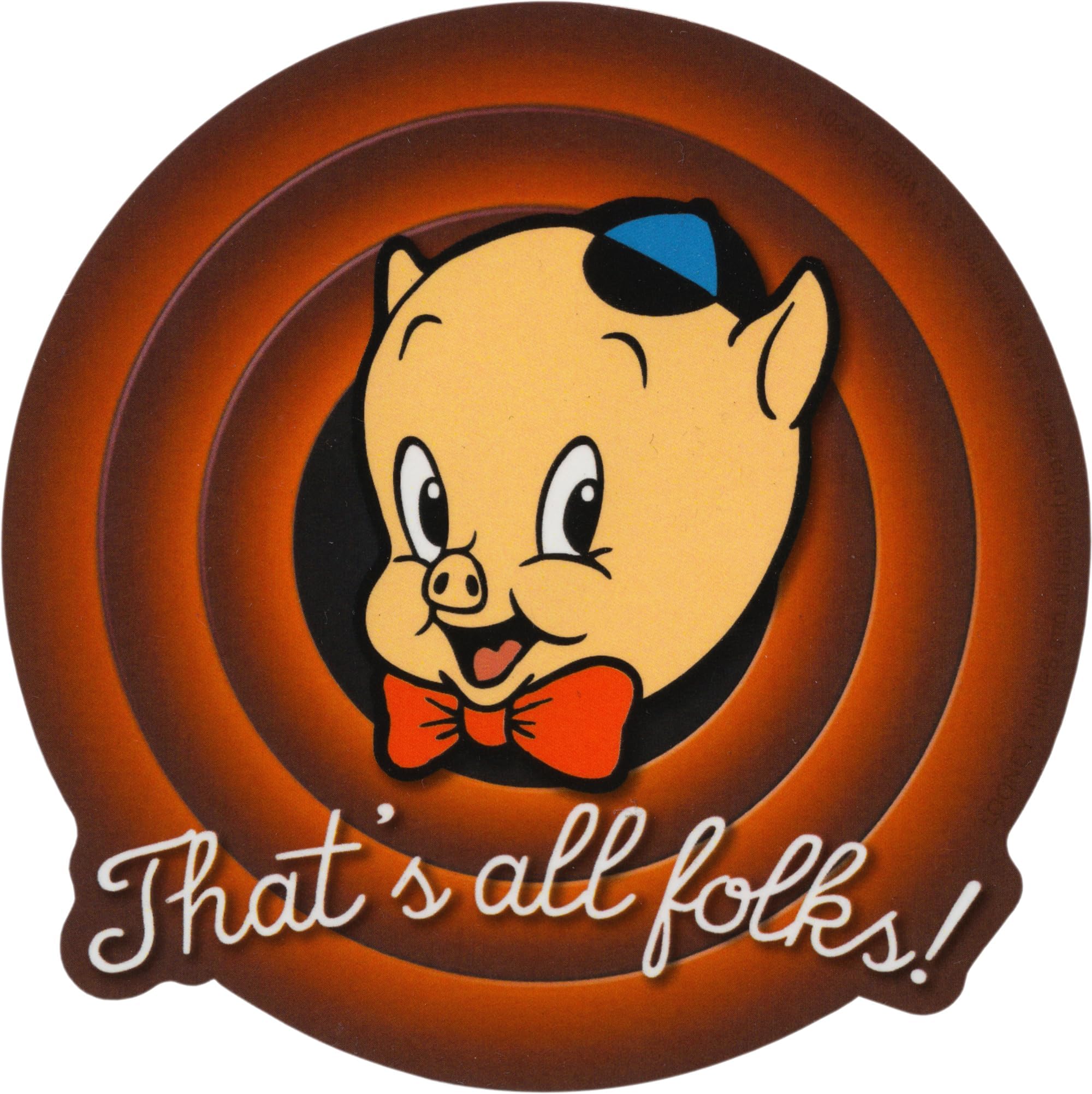 Amazon.com : Looney Tunes - Porky Pig "That's All Folks!" - Die Cut ...