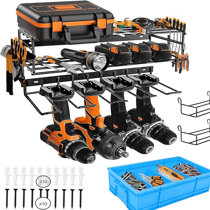Amazon.com: Yoabo Power Tool Organizer, Heavy Duty Floating Tools Shelf ...