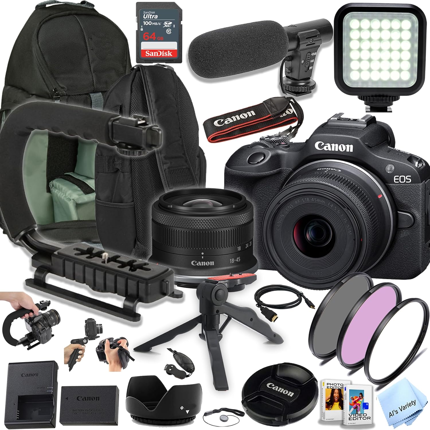 Amazon.com : Canon EOS R100 24.2MP APS-C CMOS Sensor Mirrorless Camera ...