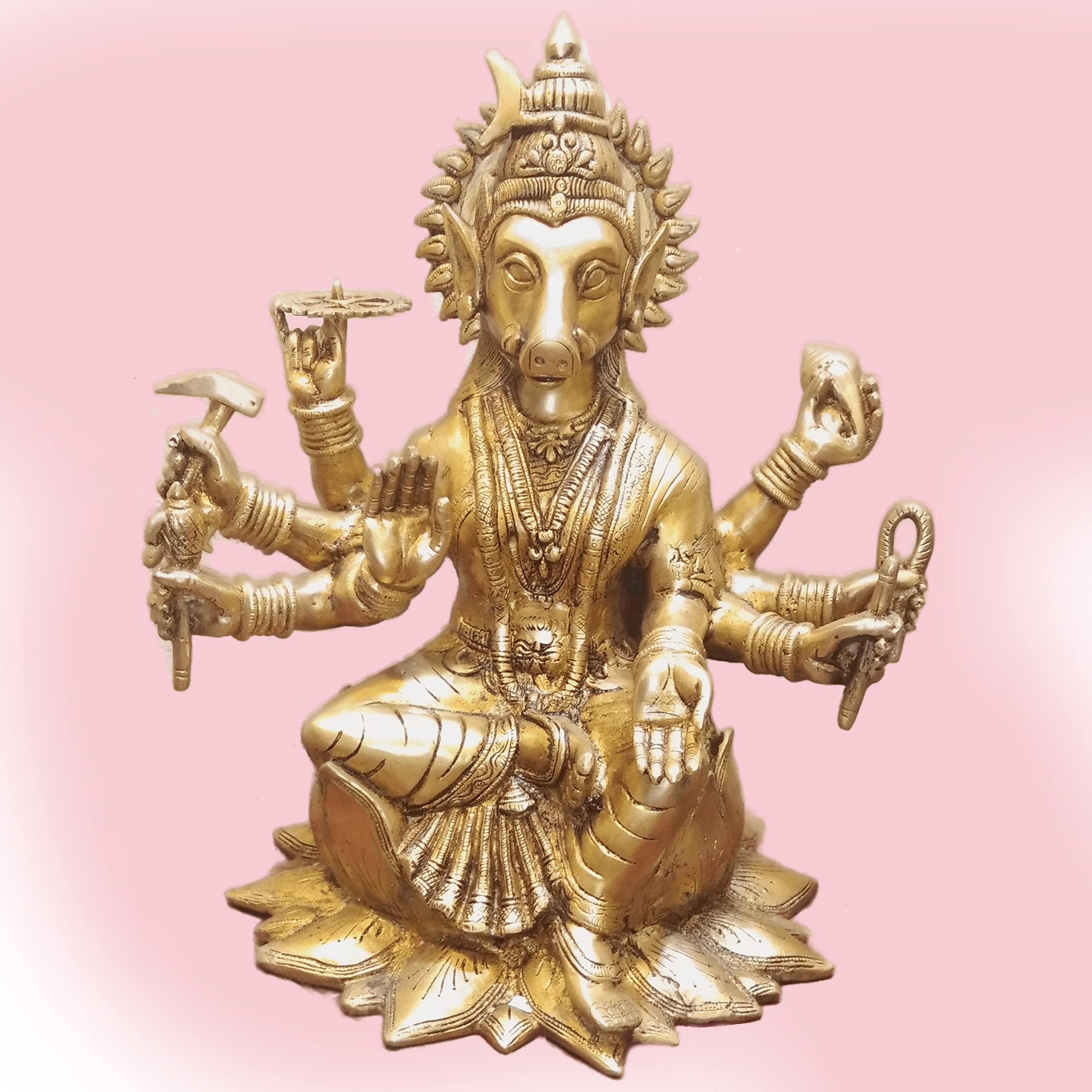 Buy Riyashree Varahi Amman Big Size | Varahi Amman Brass Statue ...