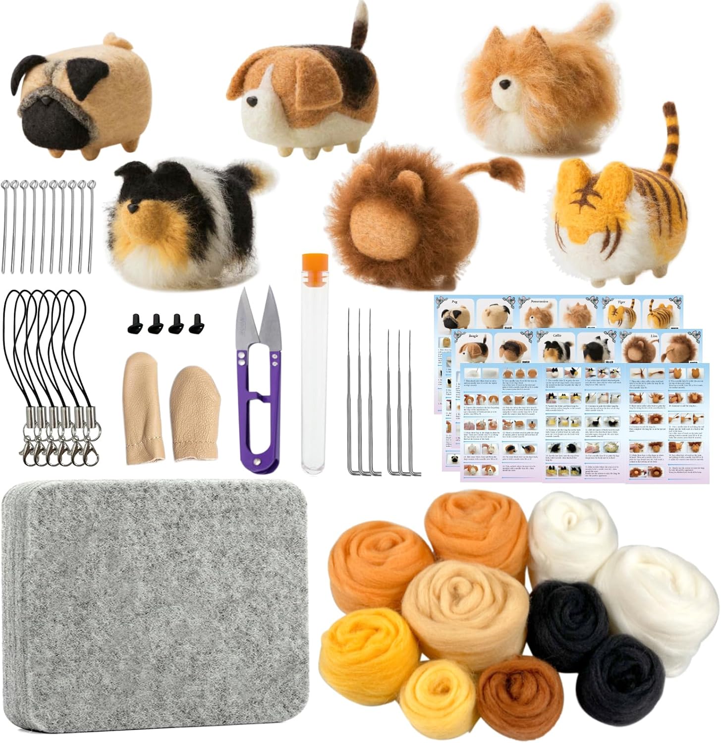 Amazon.com: Needle Felting Kit, DIY Crafts for Adults Women, Hobby Kit ...