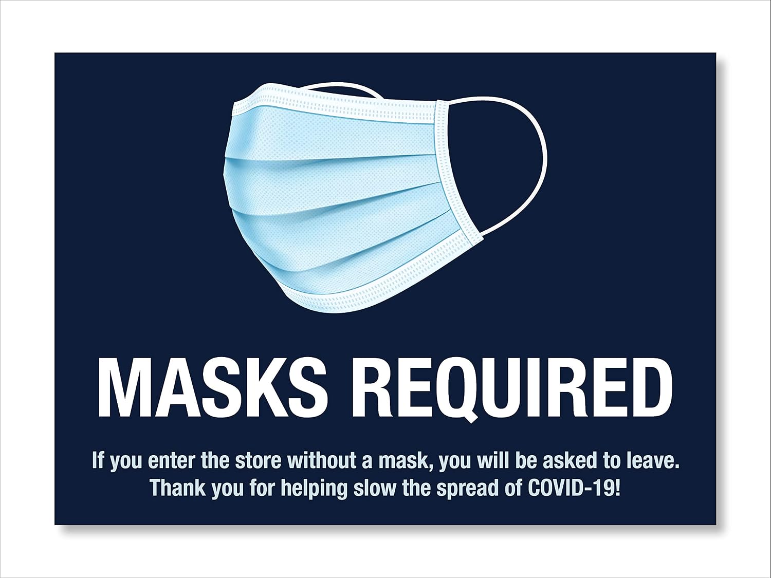 Amazon.com: Imagine Signs | Mask Required Wall Decal | 7"x10"
