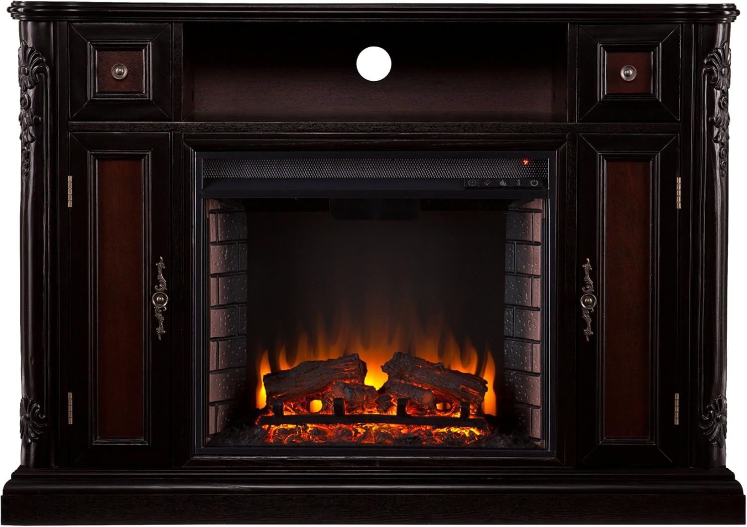 Amazon.com: Southern Enterprises, Inc. Marianna Media Fireplace - Ebony ...