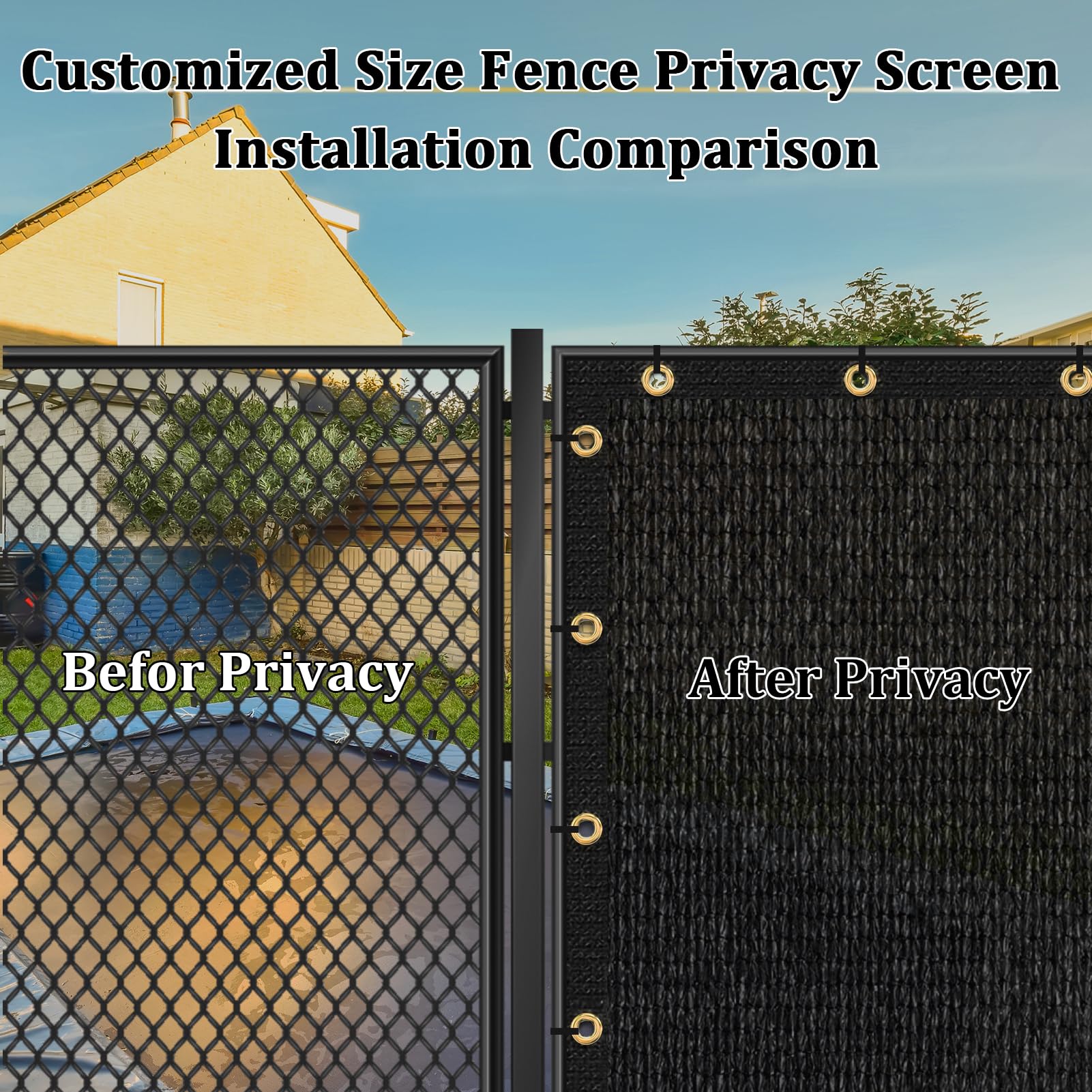 Snapklik.com : Shade&Beyond 5 X 50 Customized Size Privacy Screen Fence ...