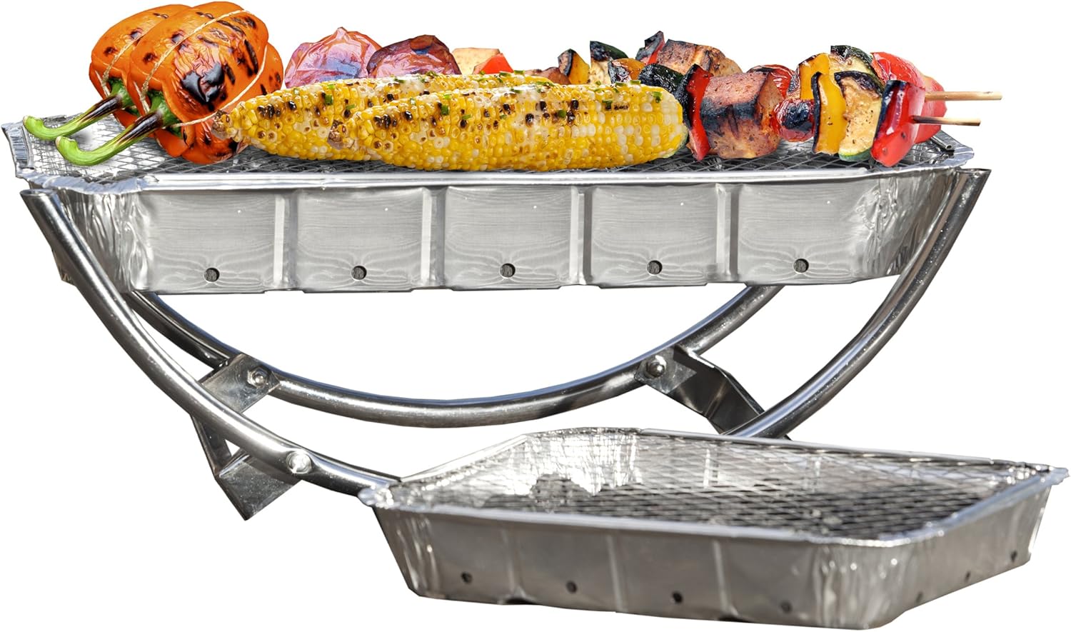 ASADO Dual Instant BBQ Double Steel Structure with Instant Grill ...