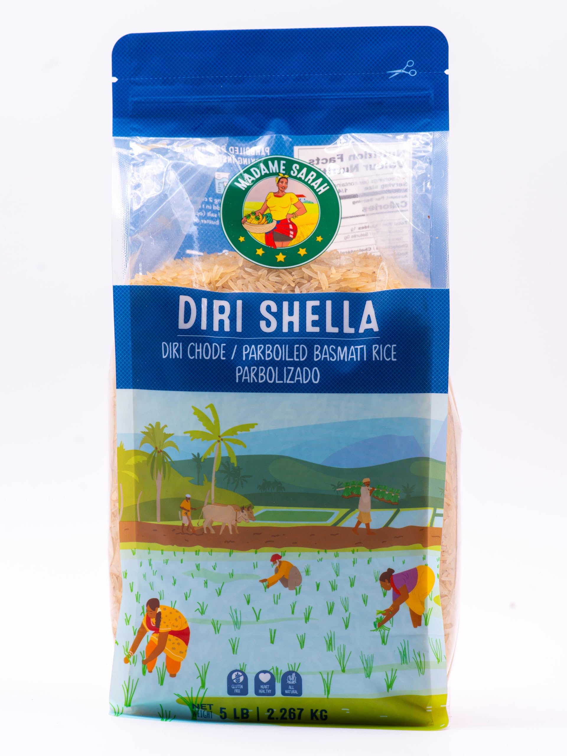 Amazon.com : Madame Sarah Diri Shella Parboiled Basmati Rice ...