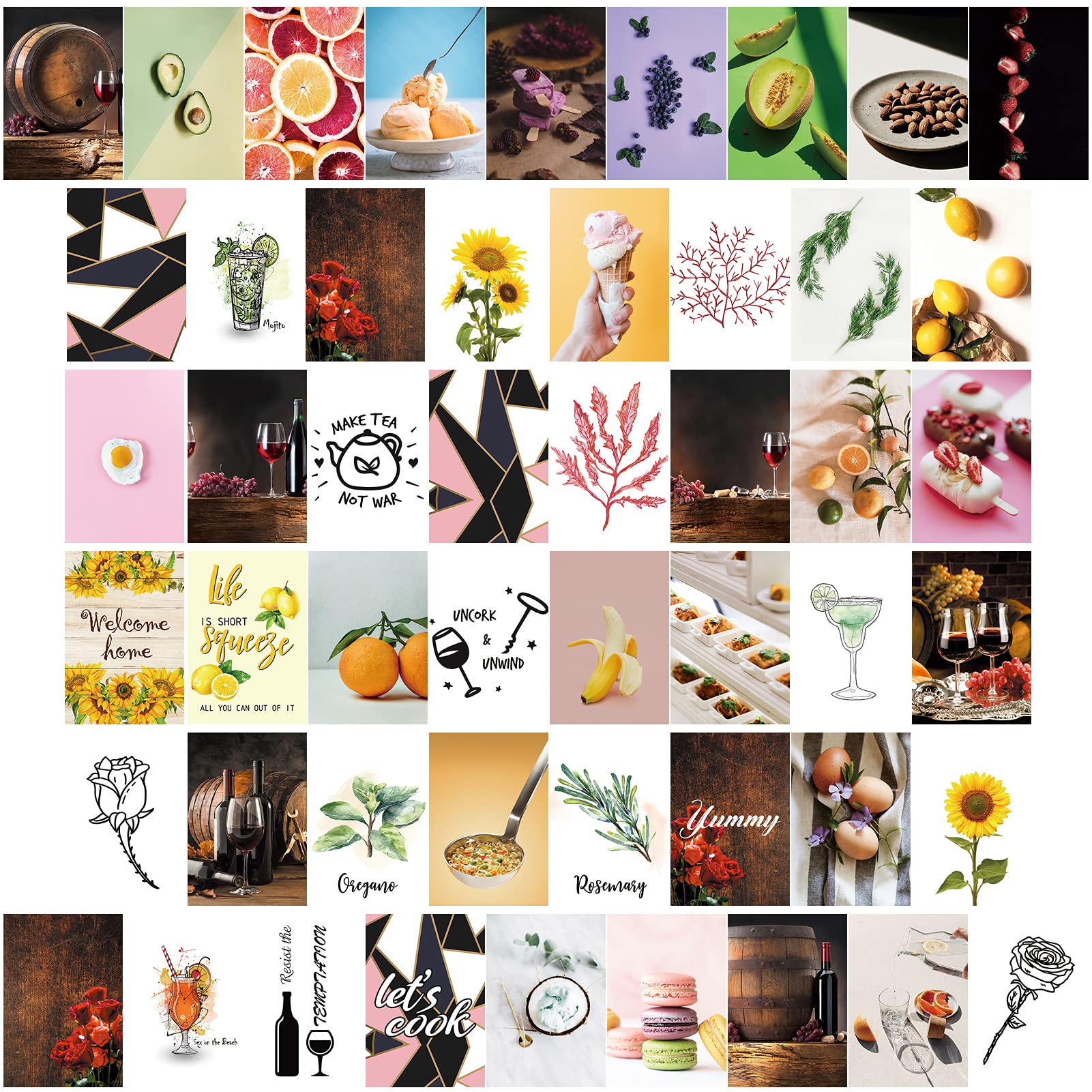 Wall Collage Kit Aesthetic Pictures Restaurant Kitchen Decor Wall ...