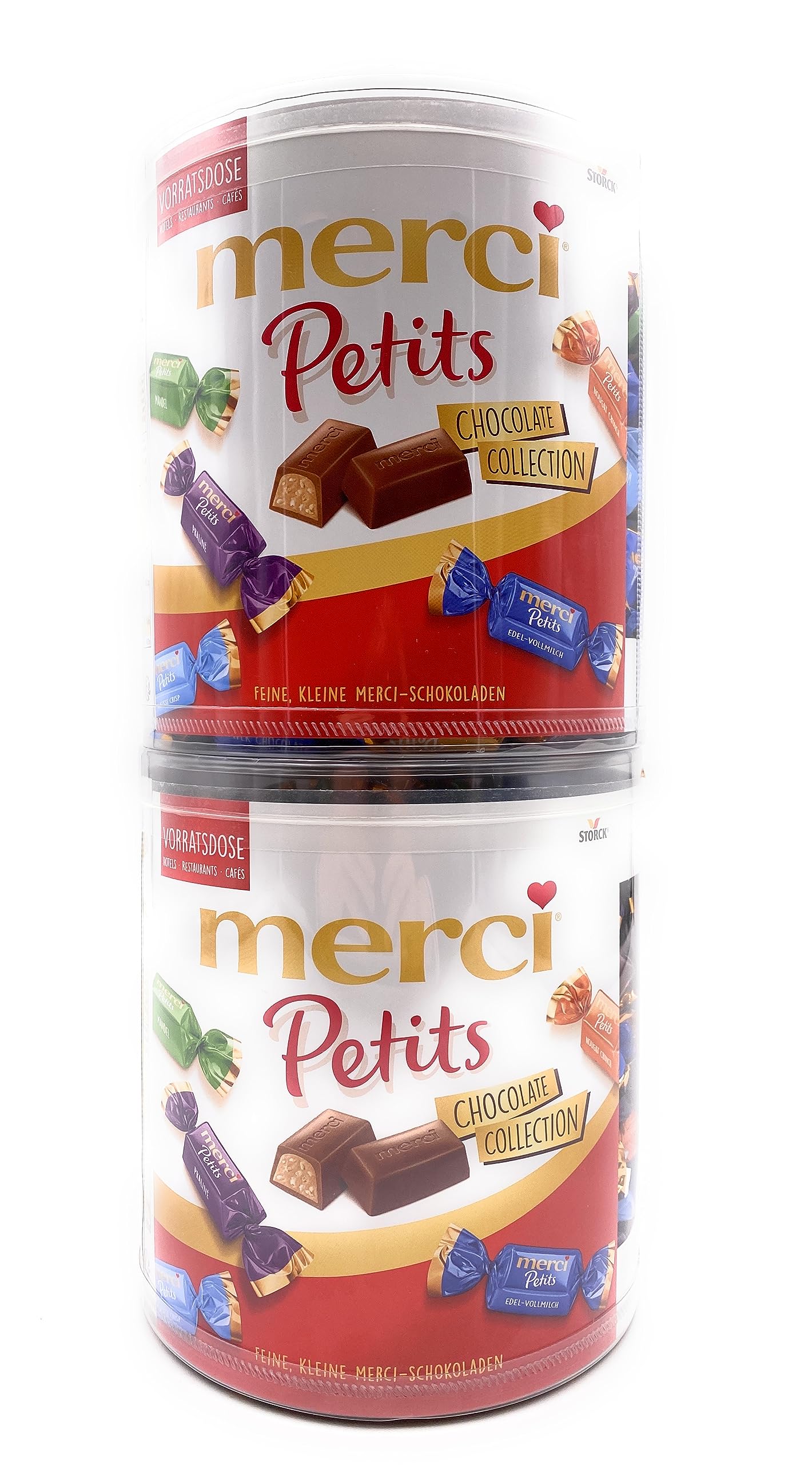 Storck Merci Petits Chocolate Collection, 2 x 1000 g, Round Tins, Mix ...