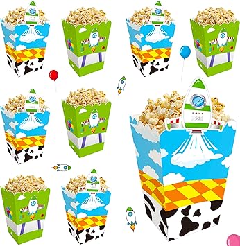 Amazon.com: Xustanina Toy Inspired Cartoon Story Popcorn Boxes - 24pcs ...