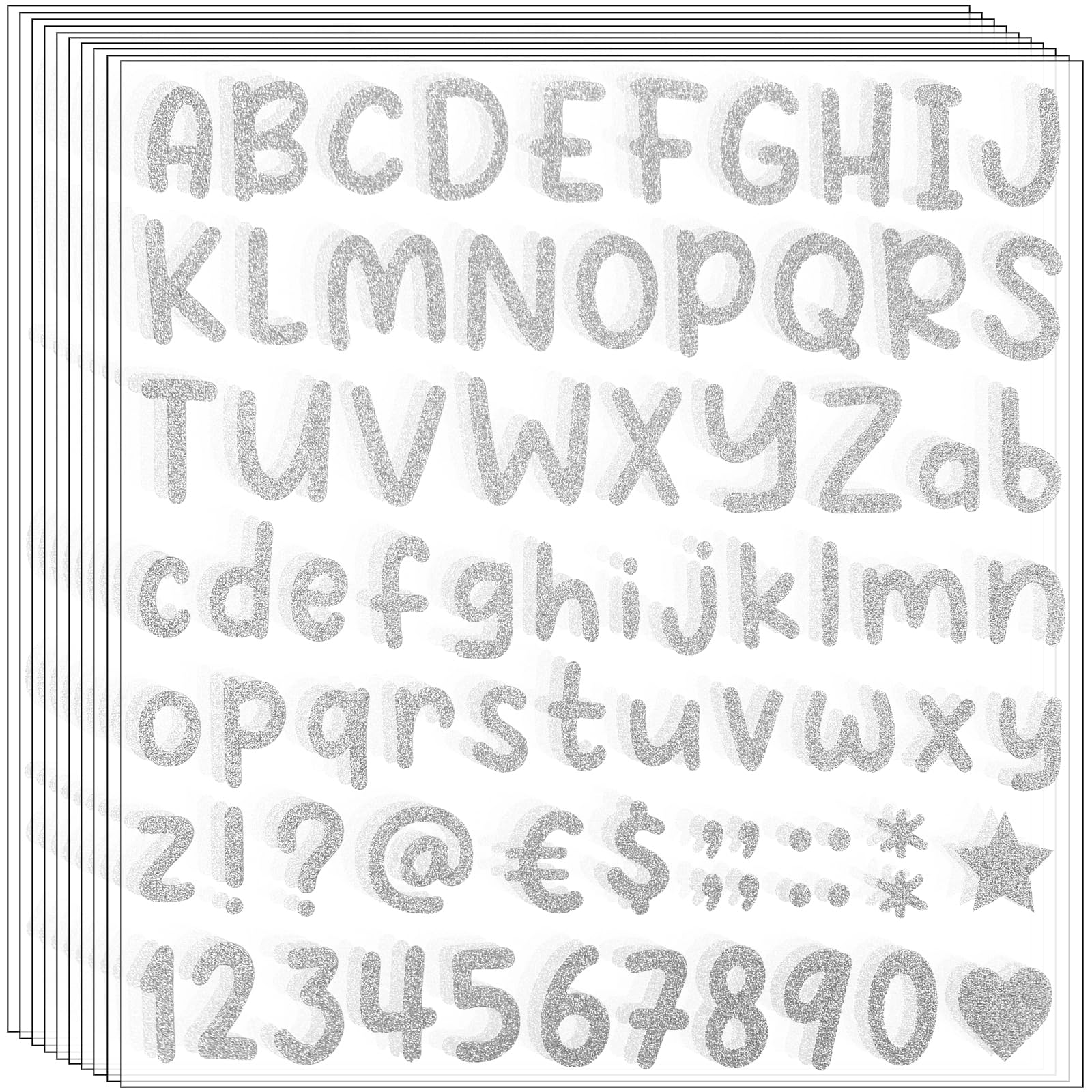 Amazon.com: Waynoda 790 Pieces 10 Sheets Letters Stickers Self Adhesive ...