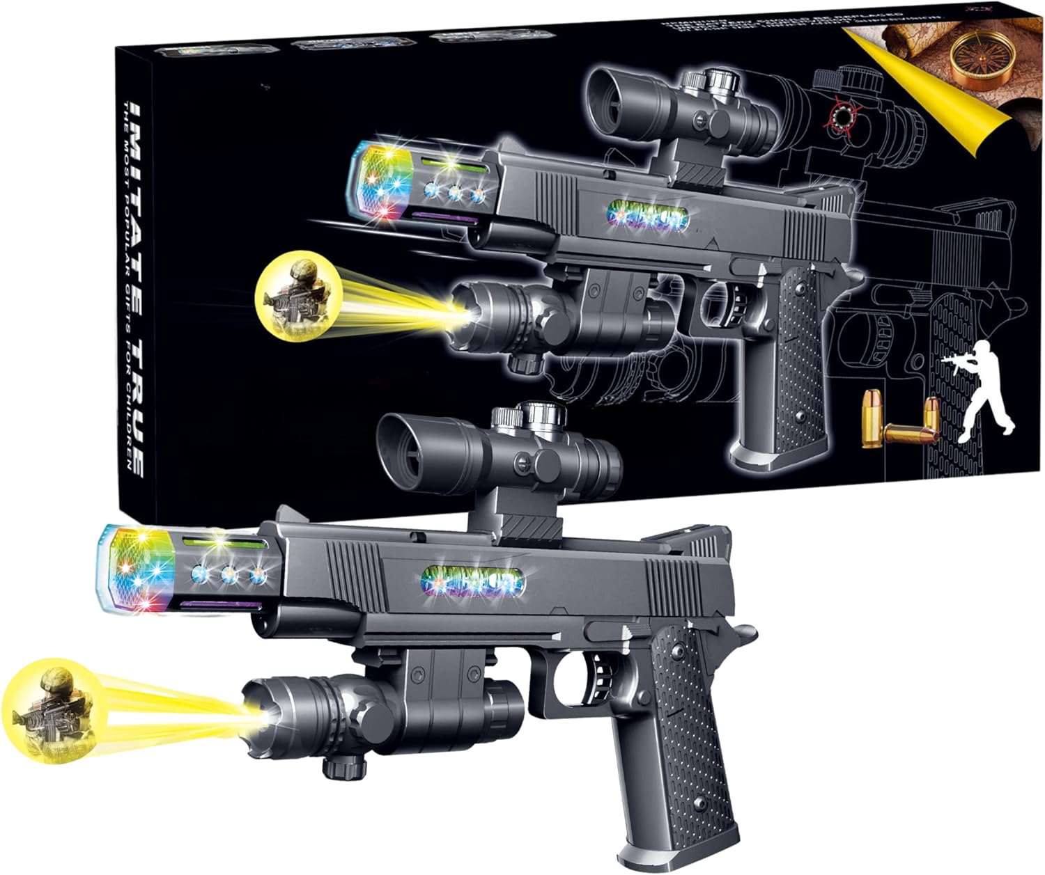 Toy Gun for kids great for Police Costume accessories, Army Soldier ...