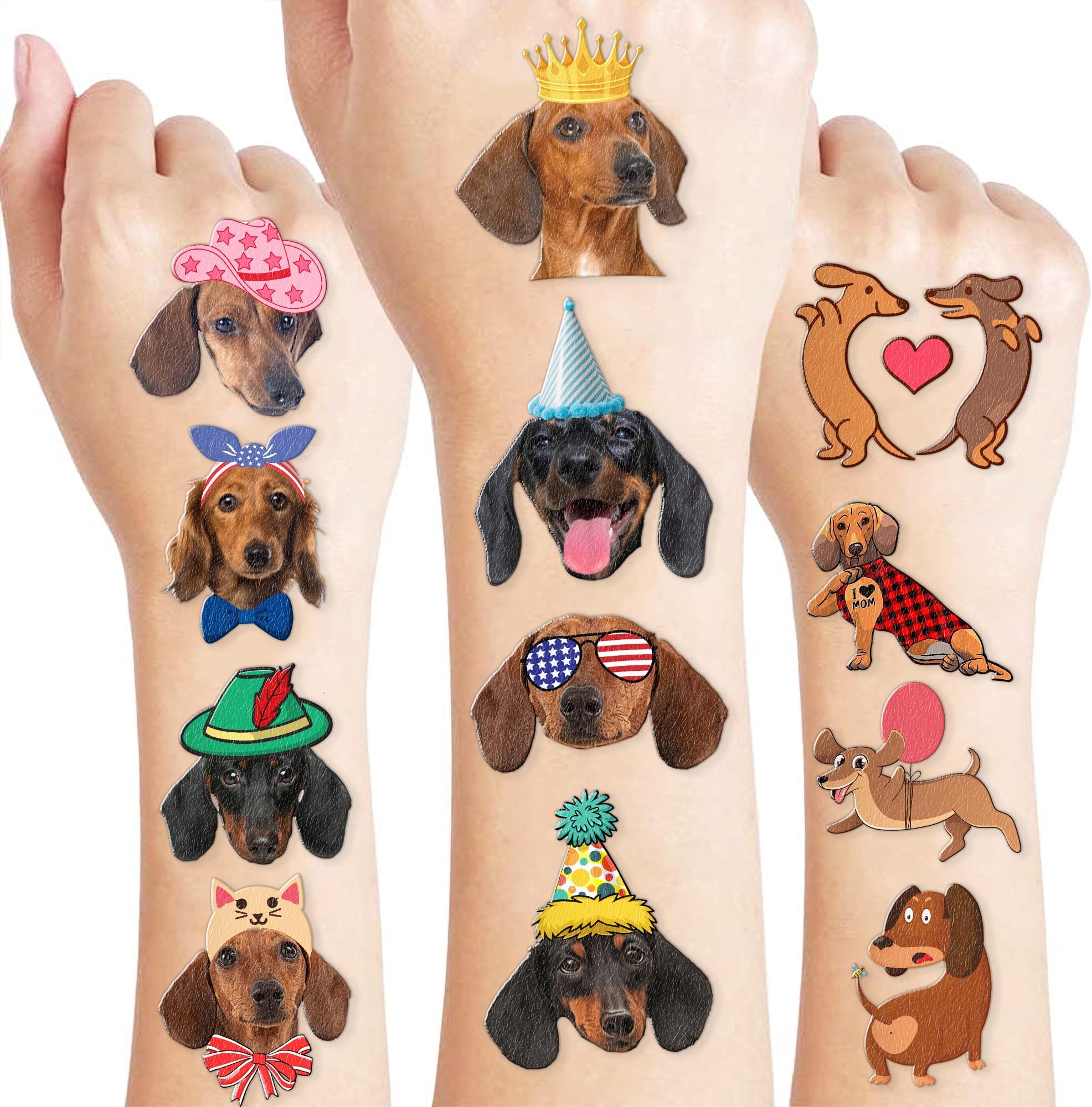 Amazon.com : Dachshund Tattoos & Stickers - 96 PCS Funny Dog Themed ...