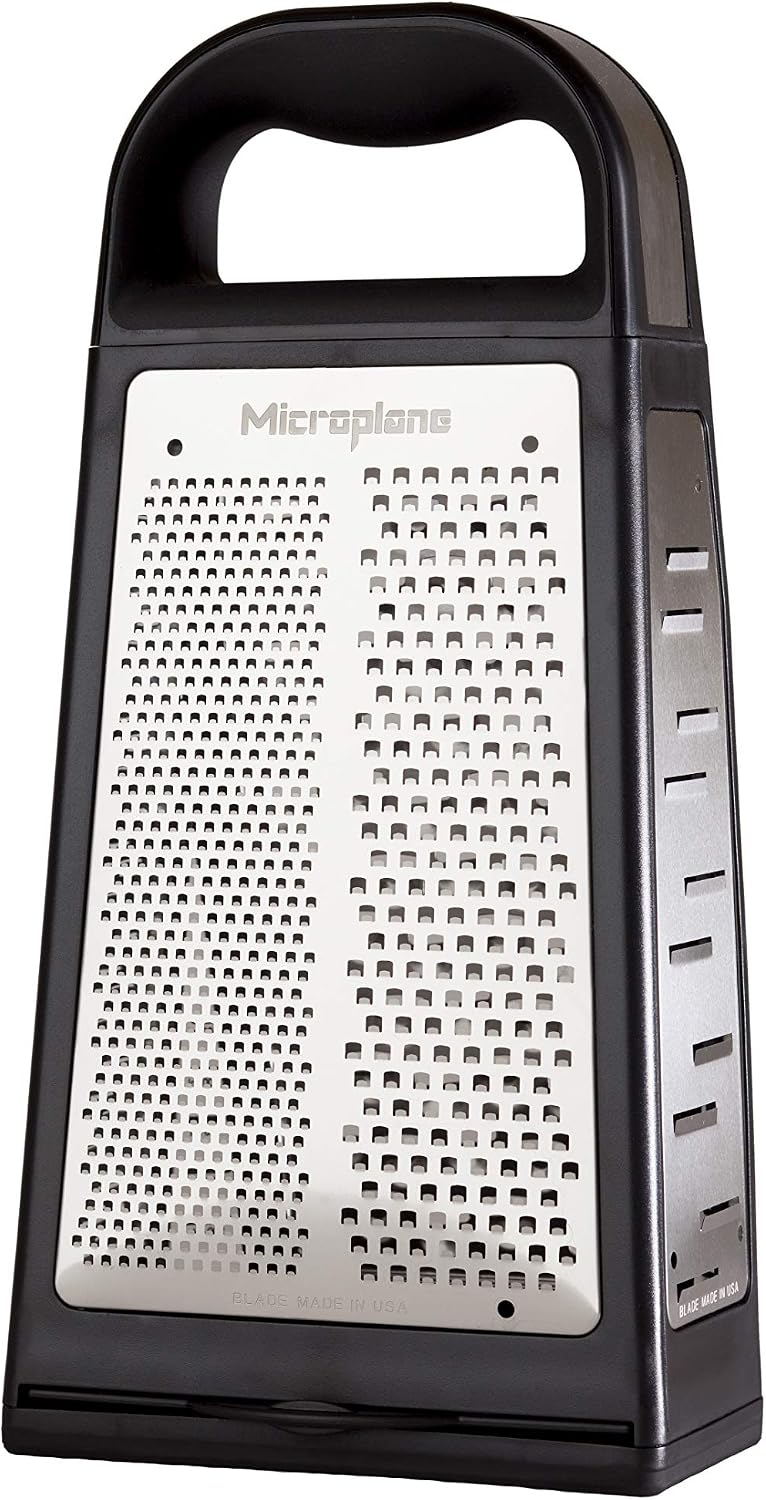 Microplane 34019E Elite Box grater with 5 blades Fine Coarse Ribbon ...