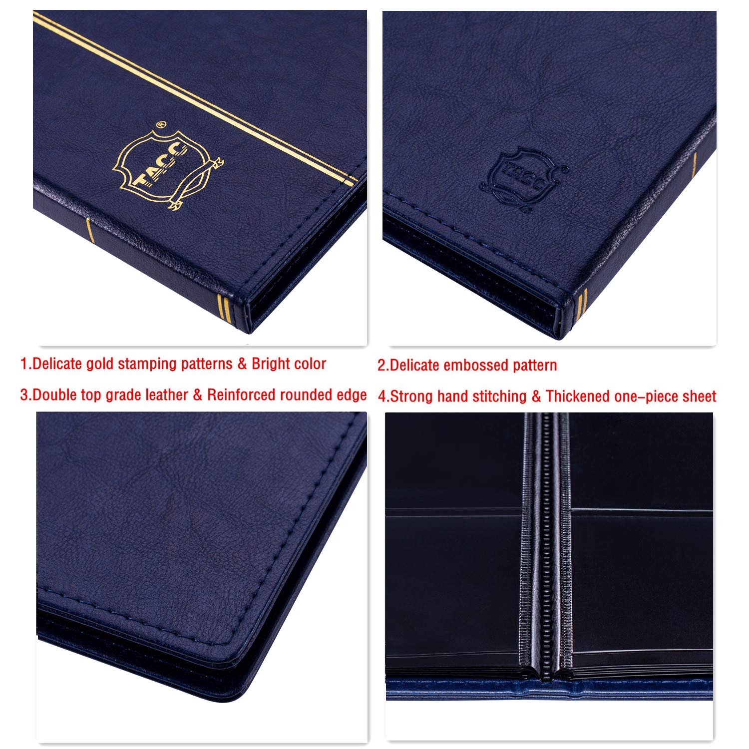 Snapklik.com : Ettonsun Leather 60-Pocket Paper Money Album Currency ...
