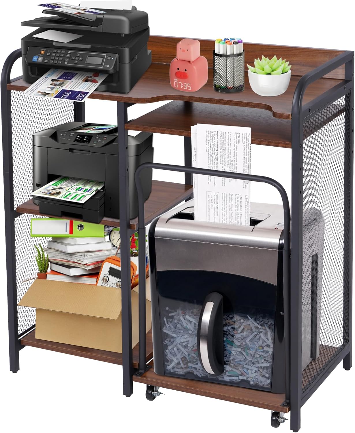 Amazon.com : foriy Printer Stand with Storage, Office File Cabinets ...