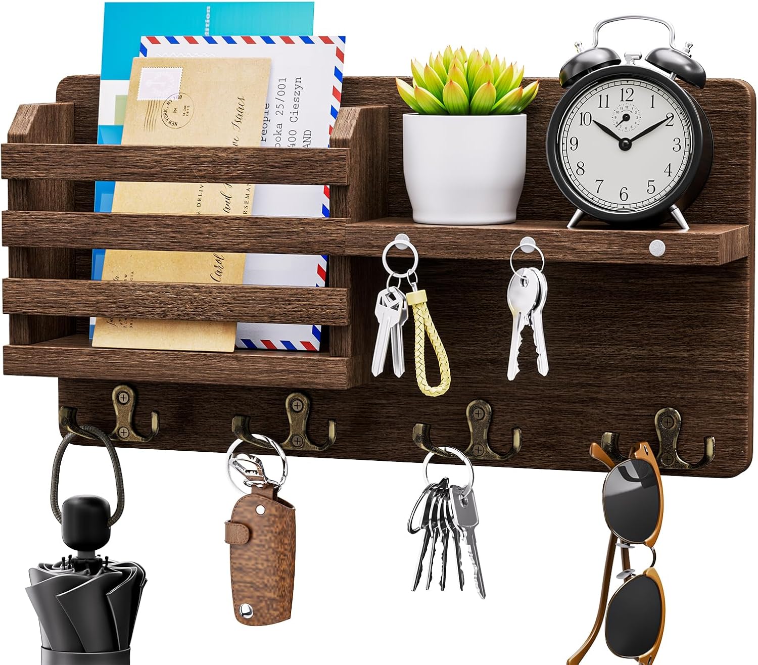 SWTYMIKI Key Holder for Wall with Magnet Hanging, Key Hooks Wall ...