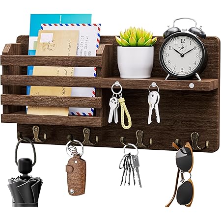 OurWarm Key Holder for Wall Decorative with 5 Key Hooks, Wall Mounted ...