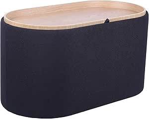 Amazon.com: Techni Home Storage Ottoman with Reversible Tray Top, Black ...