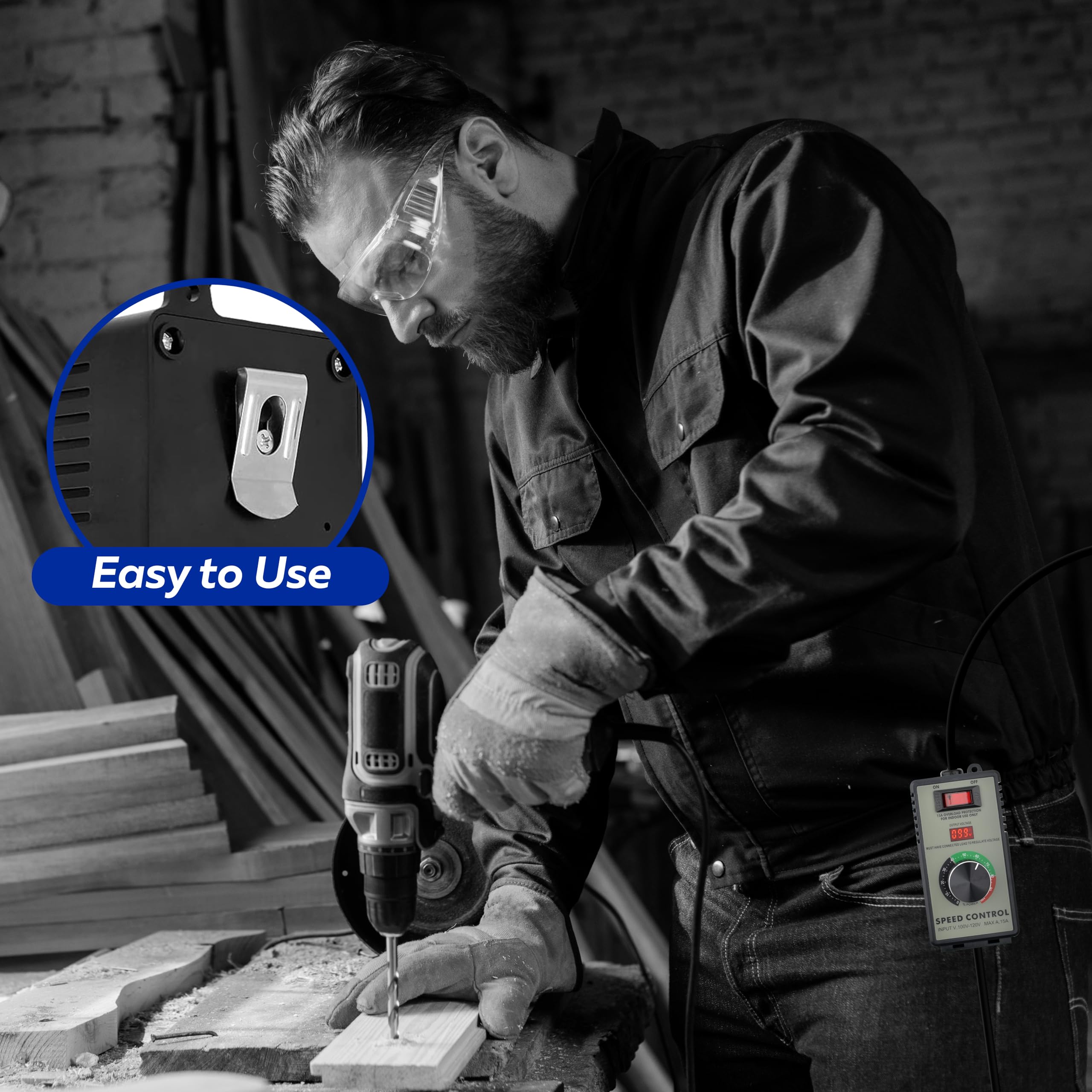 Snapklik.com : Motor Speed Controller AC 120V 15A Variable Adjuster For ...