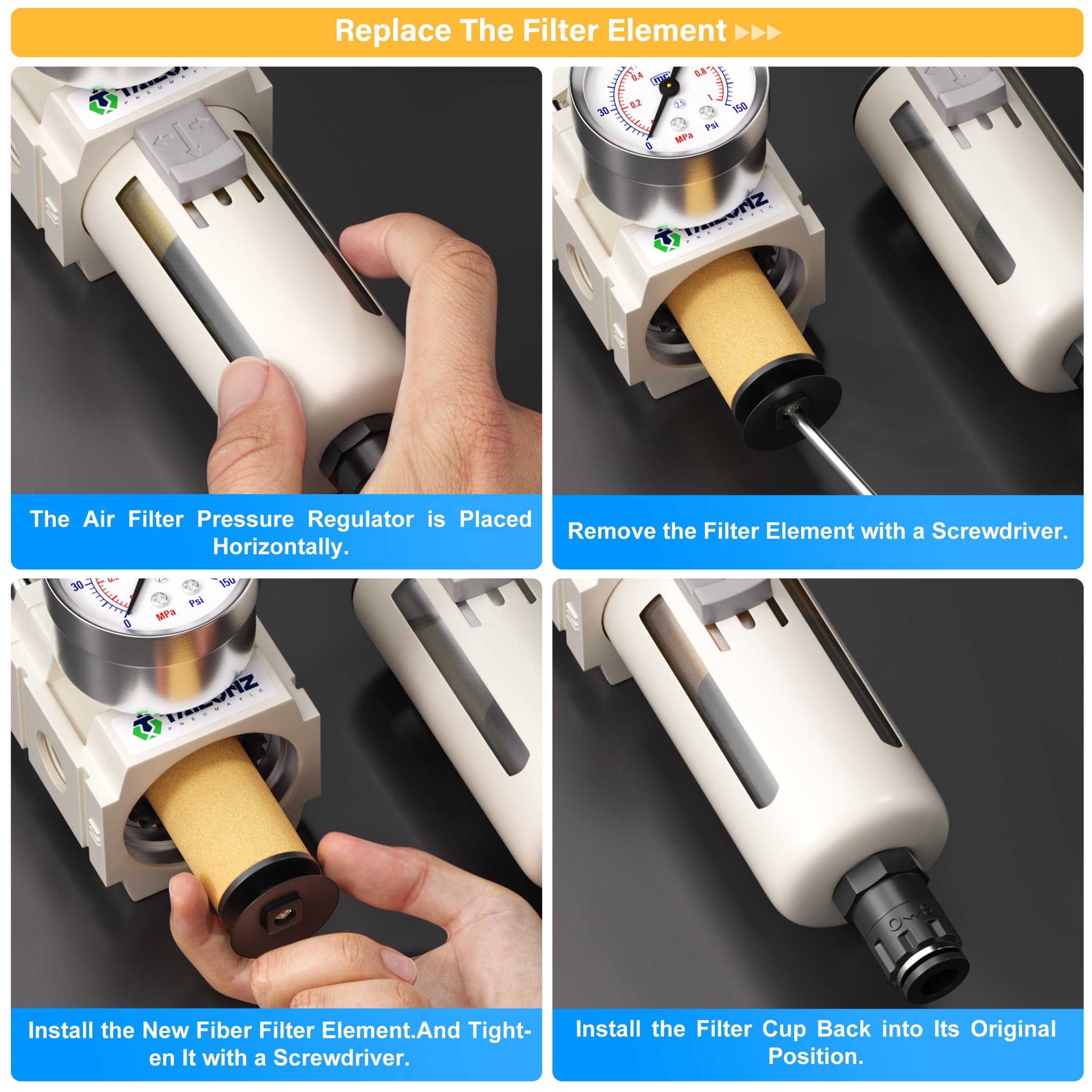 Snapklik.com : TAILONZ PNEUMATIC 3/8 Inch NPT Automatic Drain Air ...
