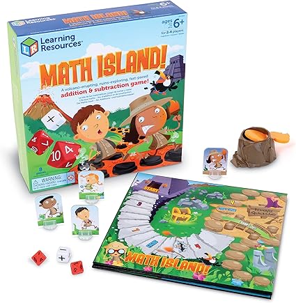Amazon.com: Learning Resources Math Island Addition & Subtraction Game ...