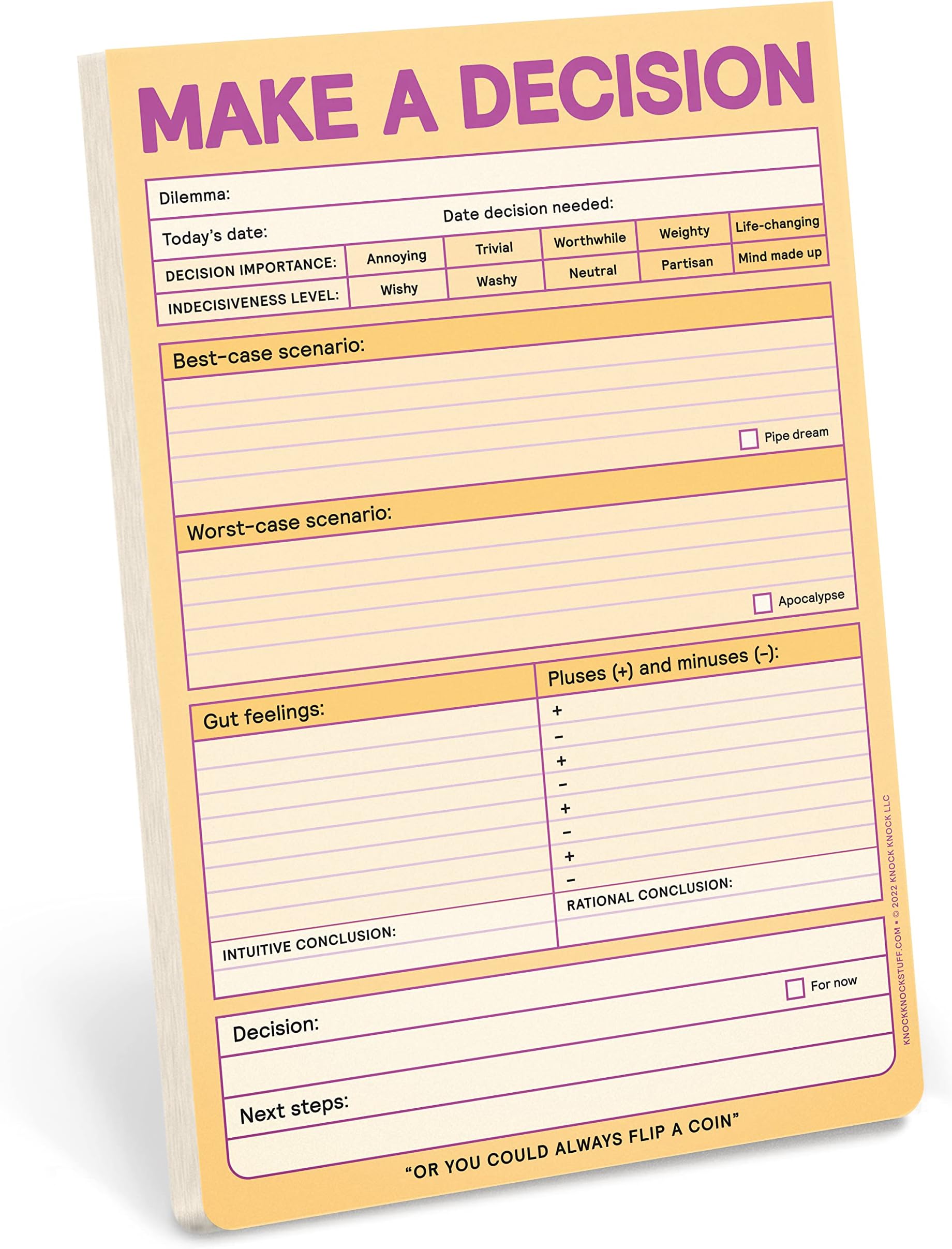 Amazon.com : 1-Count Knock Knock Action Items! Pads, Funny Office ...