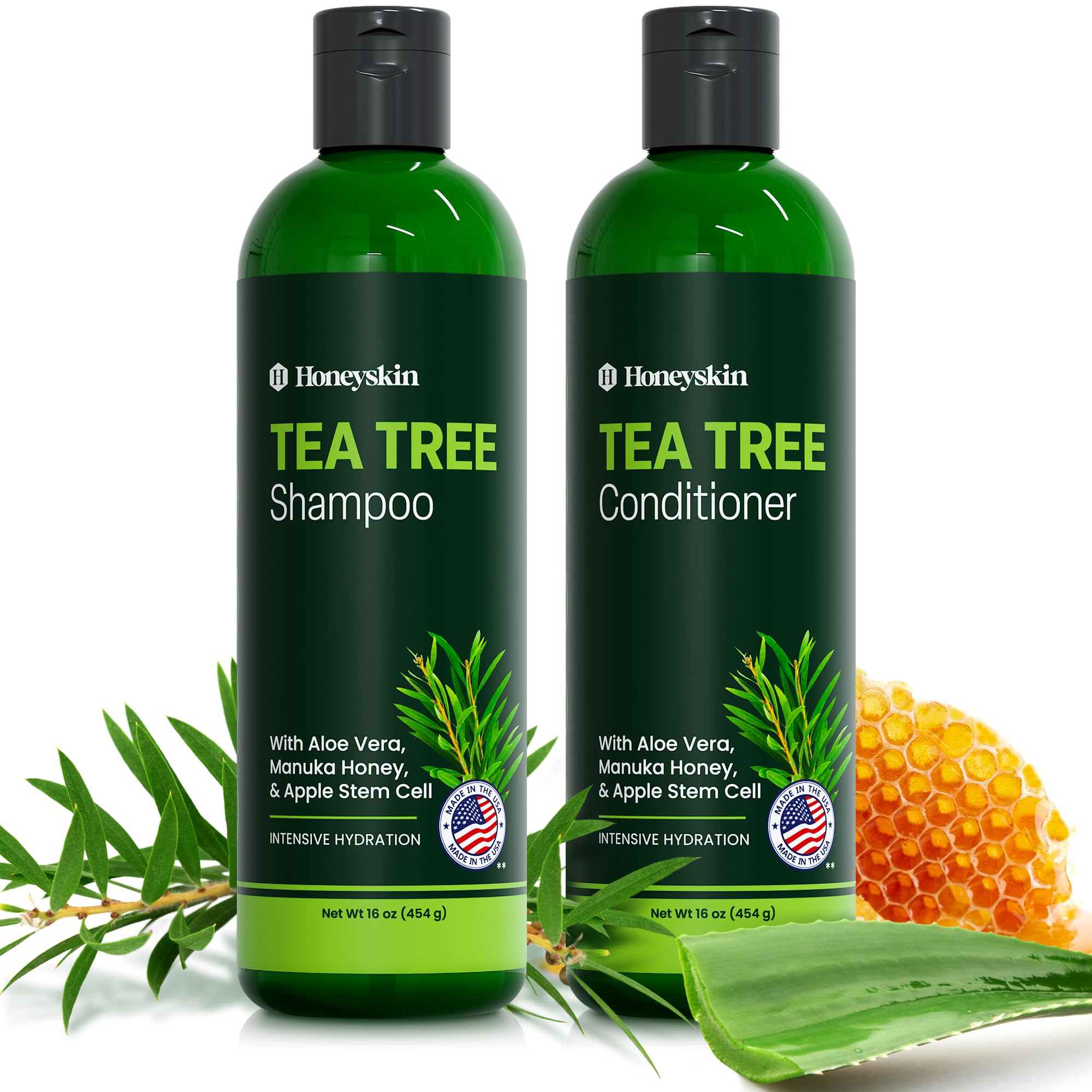 Amazon.com : Tea Tree Shampoo and Conditioner Set - Dandruff Treatment ...