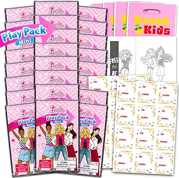 Amazon.com: Barbie Classroom Prizes Party Favors - Bundle of 24 Barbie ...