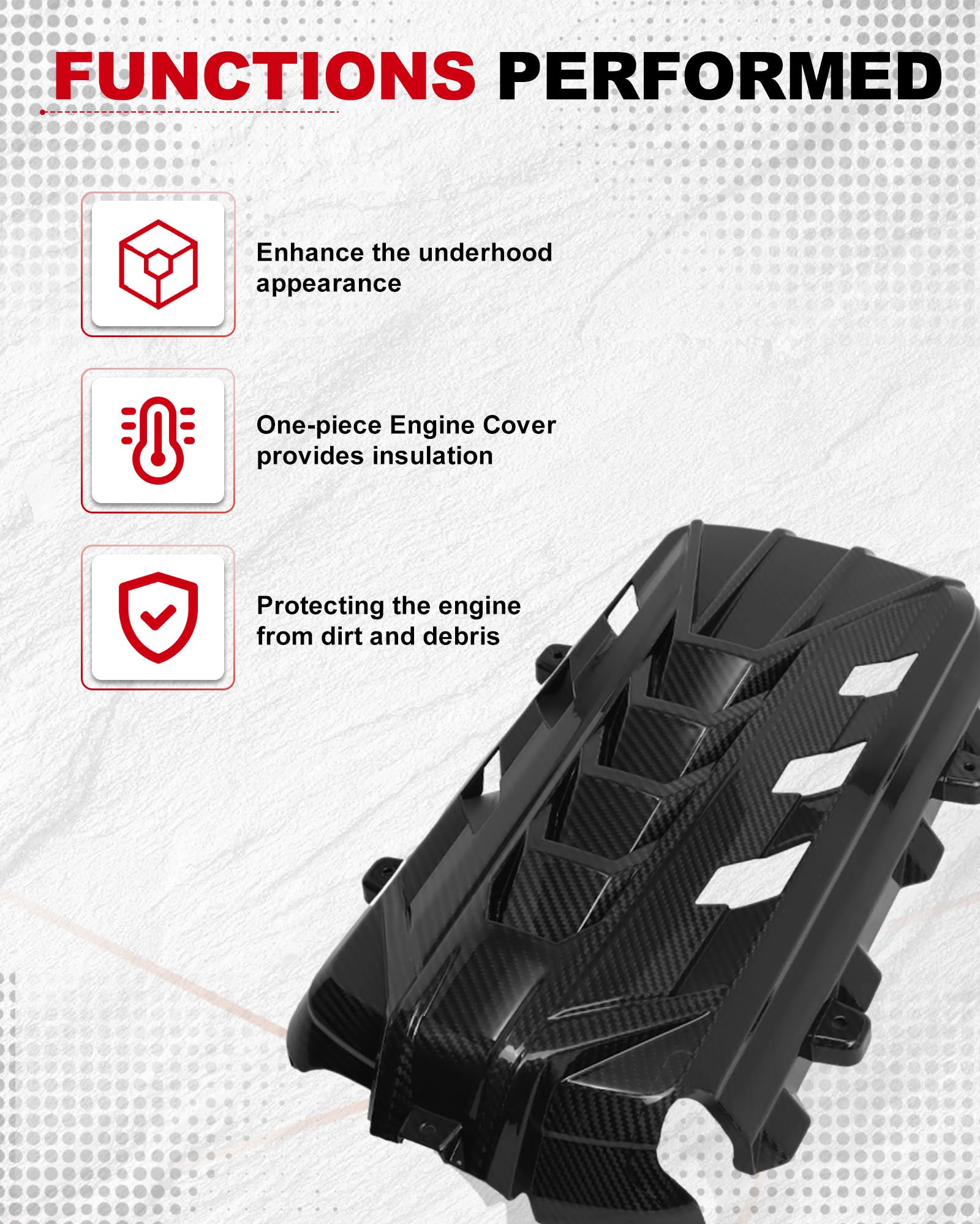 Snapklik.com : Etesan Real Carbon Fiber Engine Cover Fit For 2020-2025 ...