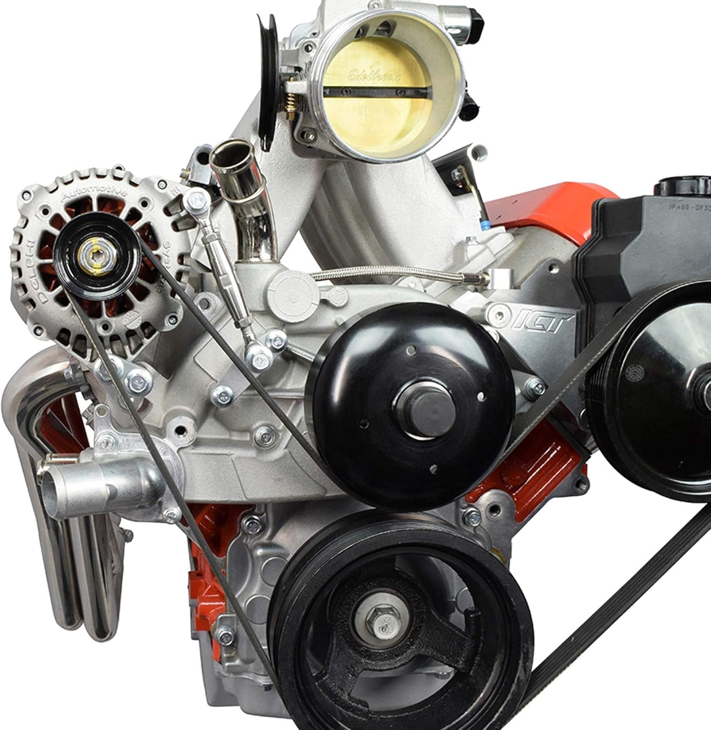 ICT Billet LS Billet Alternator Bracket Kit with Turnbuckle Tensioner ...