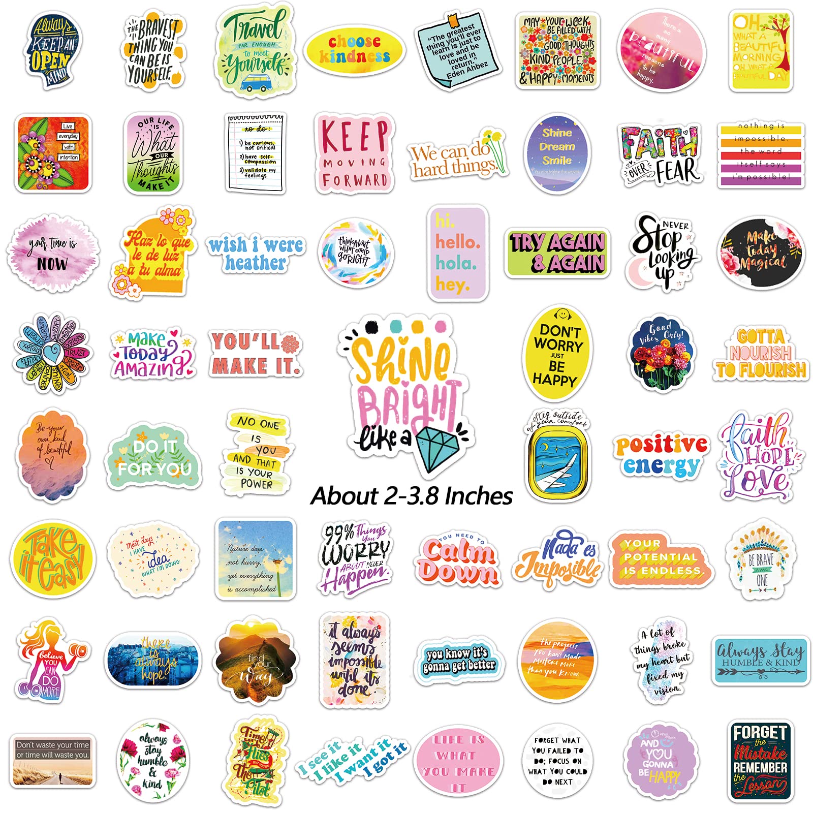 Inspirational Words Stickers, Motivational Quote Stickers,, 49% OFF
