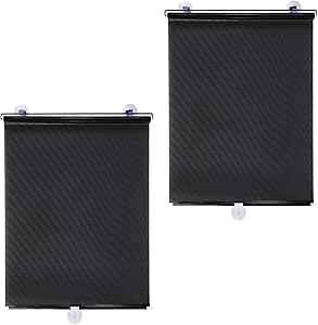 Amazon.com: 2-Pack Auto-Retractable Window Shades,Suction Window Roller Shade, UV/Heat Blocking ...