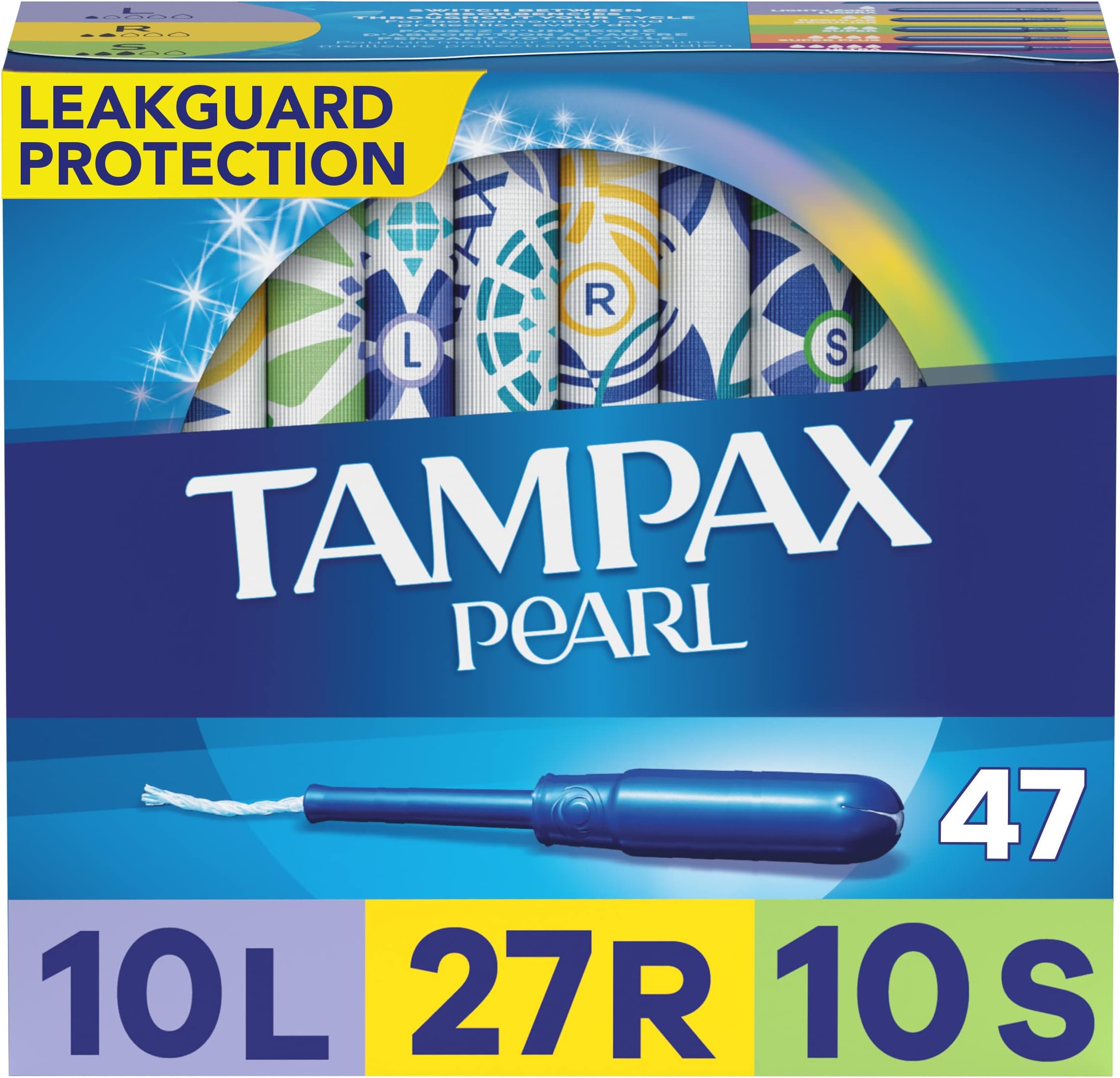Amazon.com: Tampax Pearl Tampons Multipack, Light/Regular/Super ...