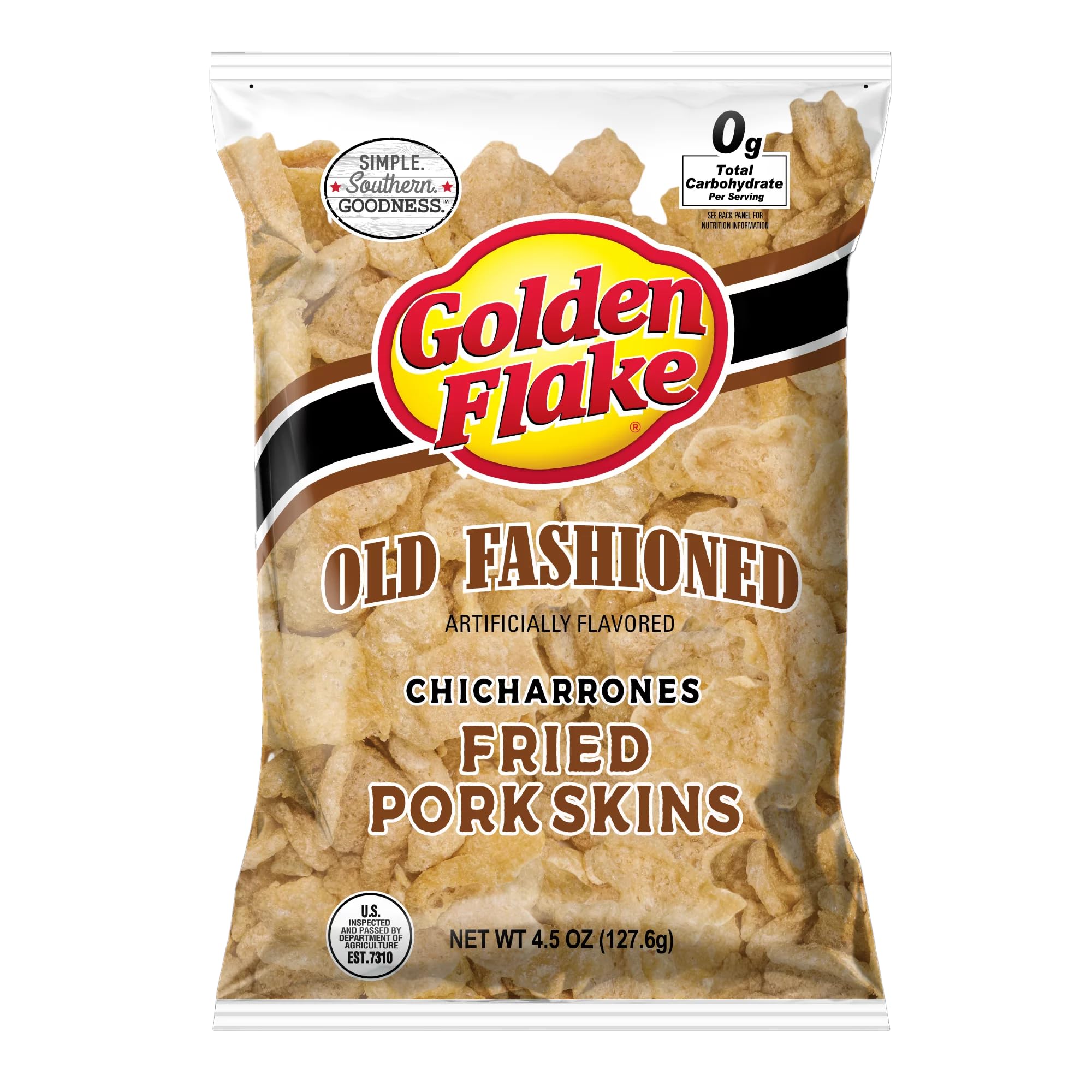 Amazon.com: Golden Flake Old Fashioned Fried Pork Skins 4.5oz/ 2pk