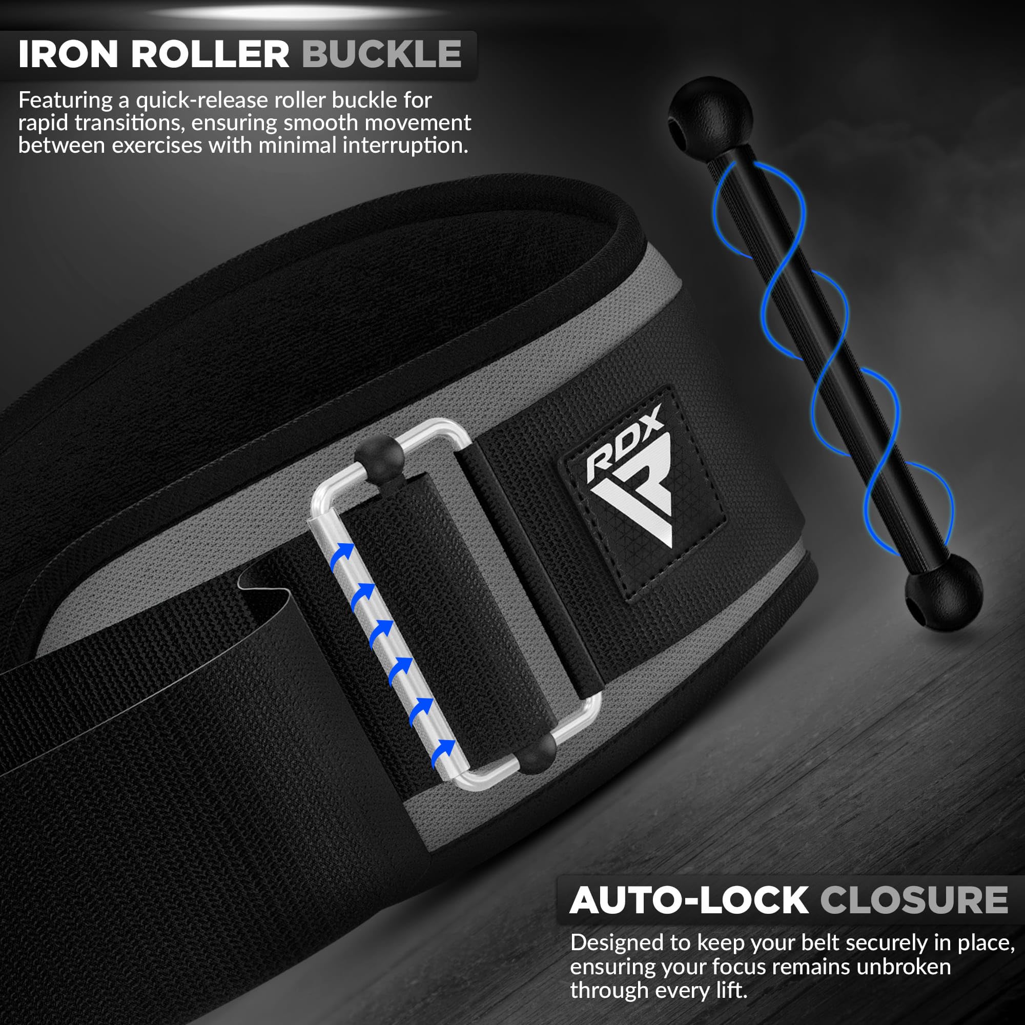 Snapklik.com : Weight Lifting Belt AUTO LOCK, 6.5” Padded Back Support ...