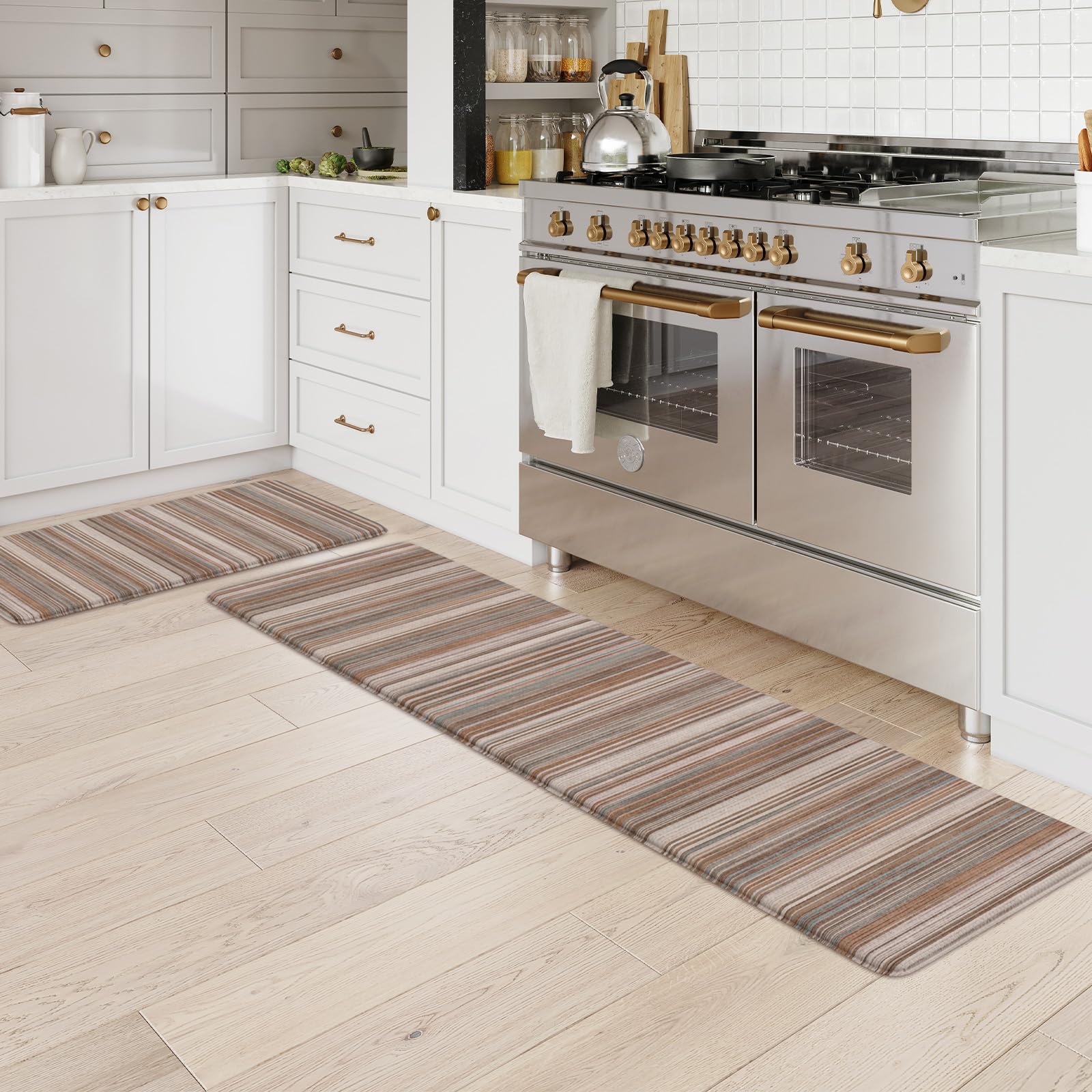 Amazon.com: LEEVAN Kitchen Mats for Floor Non-Slip, Cushioned Anti ...