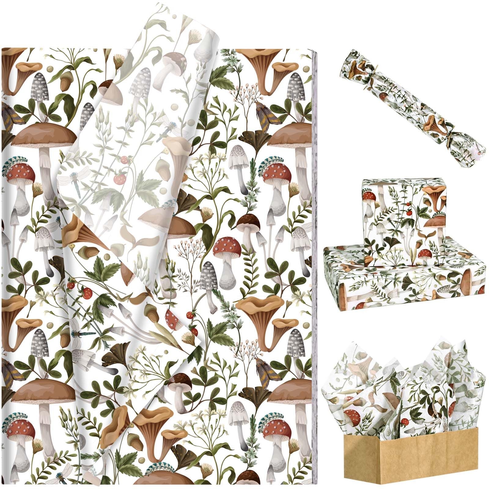 Amazon.com: 100 Sheets 20 * 14 Inches Mushroom Tissue Paper for Gift ...
