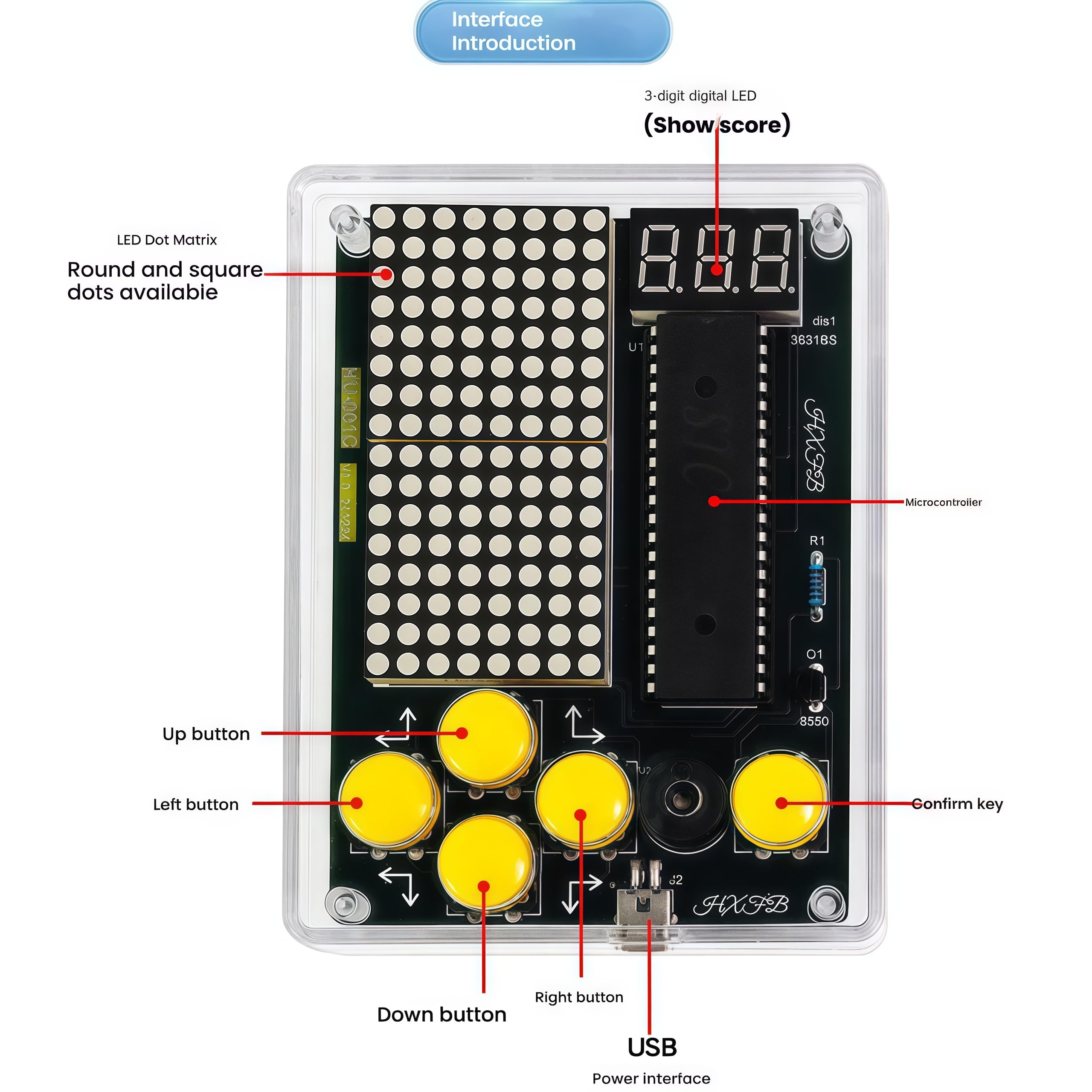 Snapklik.com : 7 Retro Classic Pixel Game Maker DIY Soldering Project ...