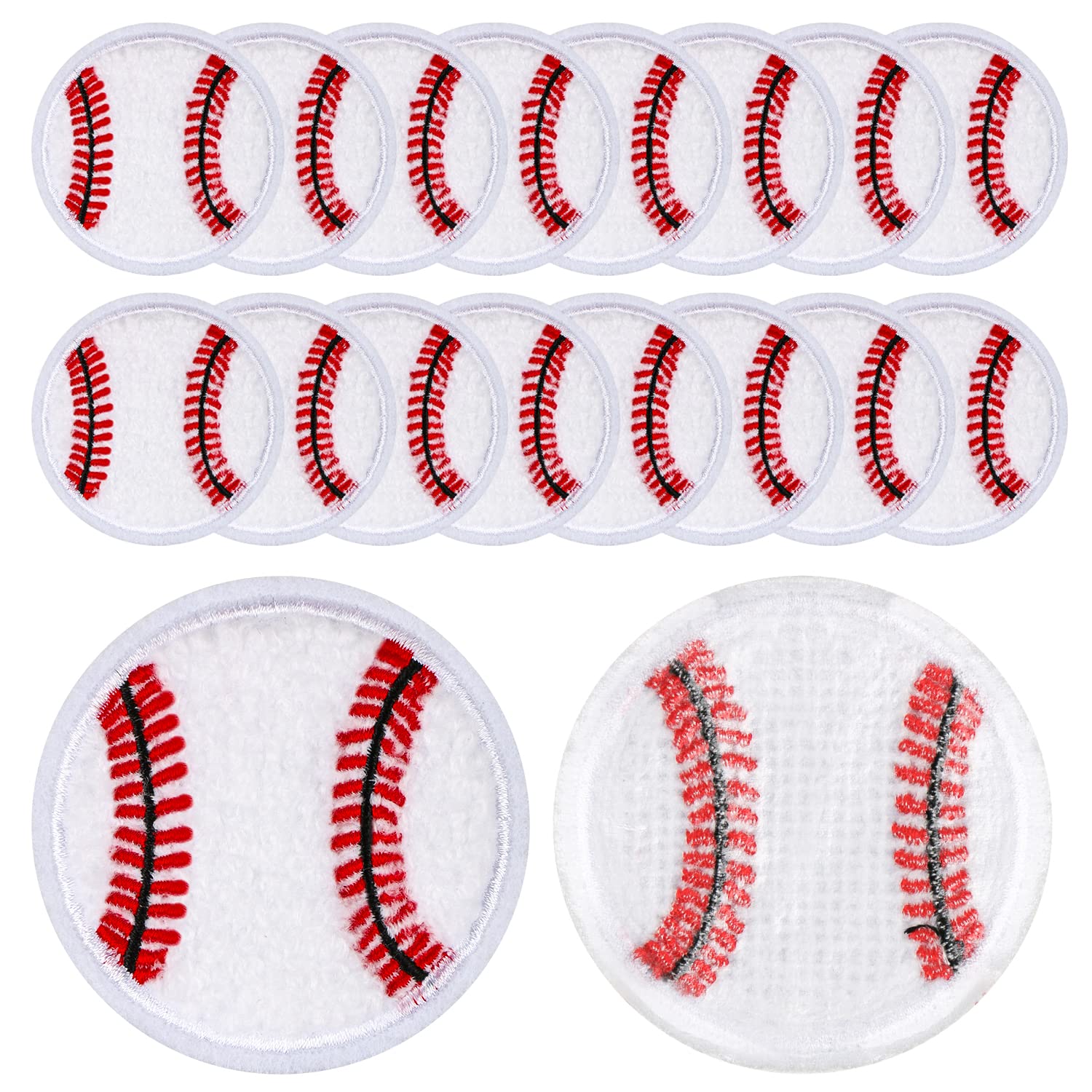 Amazon.com: 15 PCS Baseball Chenille Iron on Patches, UHOMENY Baseball ...