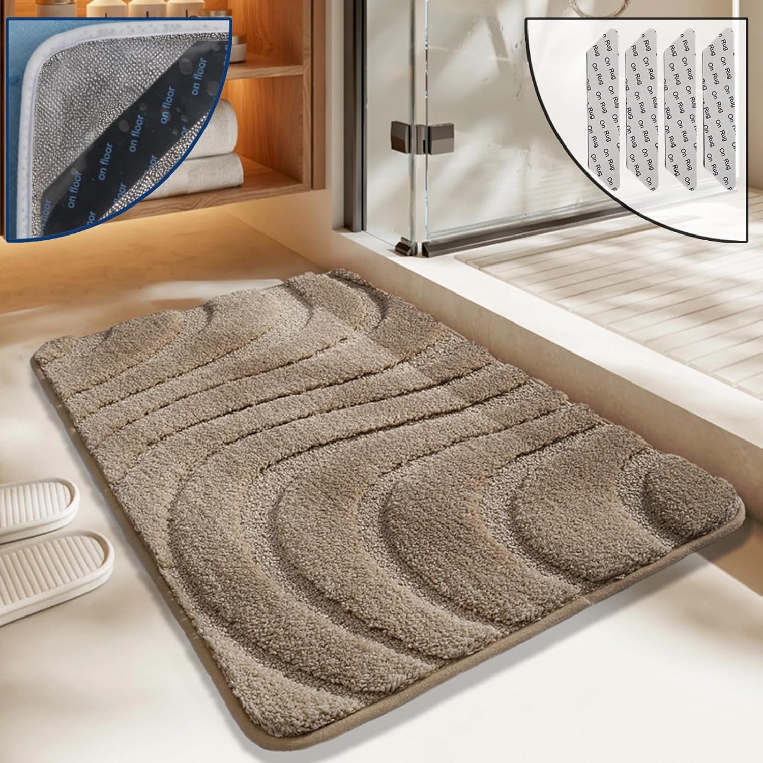 Amazon.com: Luxury Bathroom Rugs Mat – 2cm/0.78inch Thick Extra Soft ...
