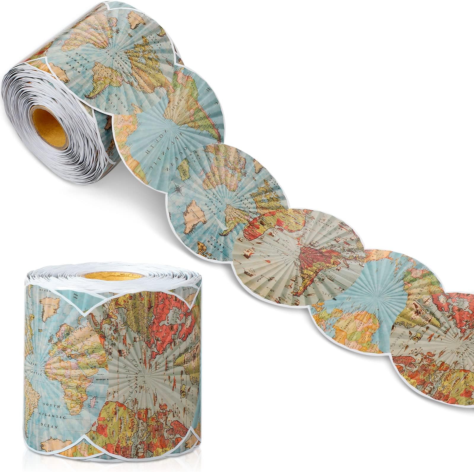 Amazon.com : Travel The Map Border 68.9 Feet Bulletin Board Border ...