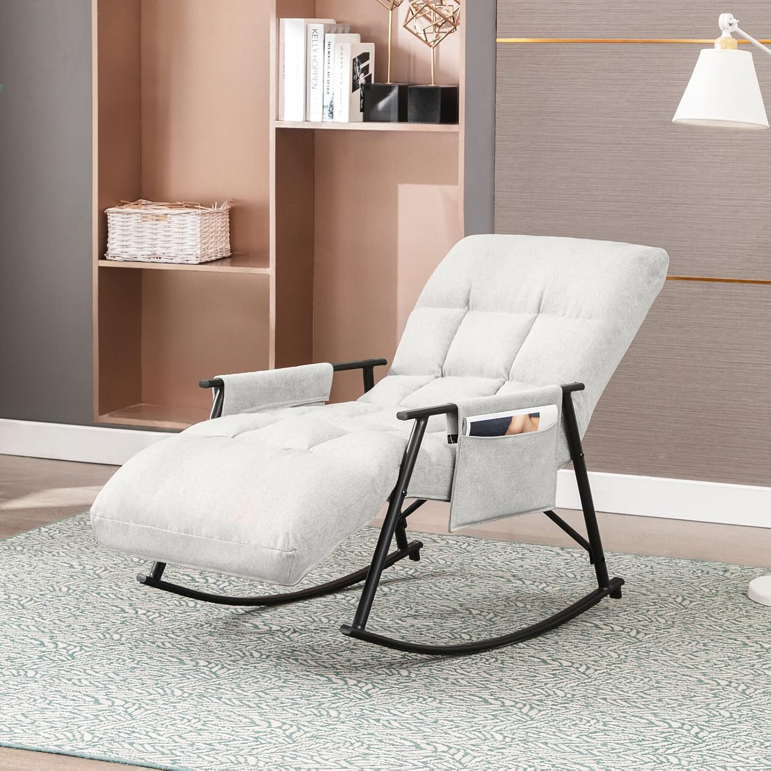 Amazon.com: Mjkone Rocking Chair, Adjustable Chair Nursery, Stylish ...