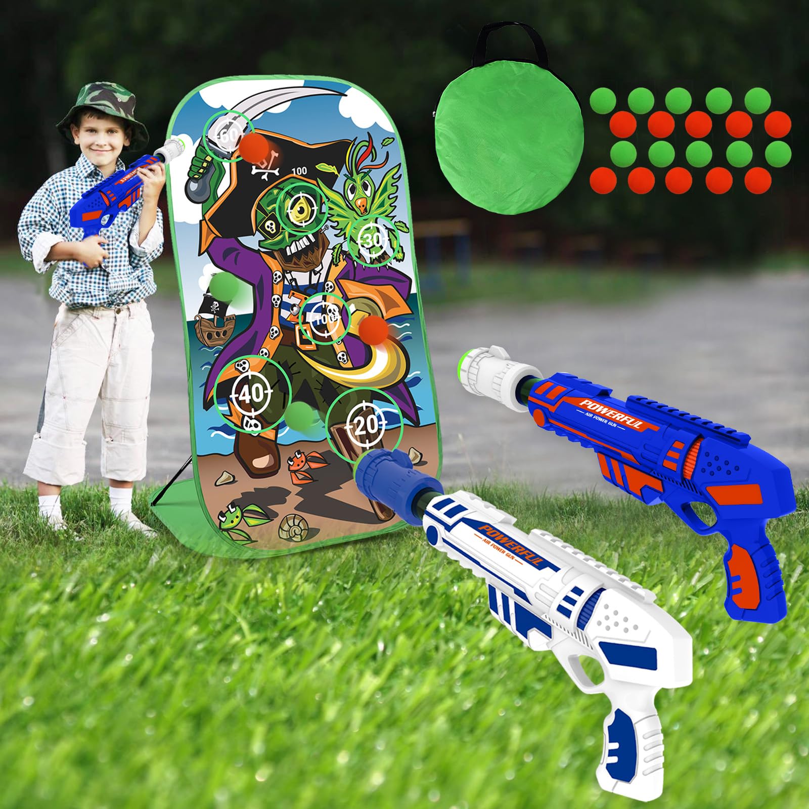 Large Shooting Game with Big Shooting Target and Soft Bullet Toy Guns ...