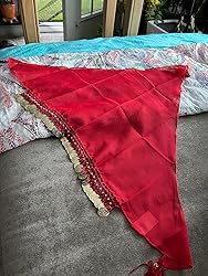 Gypsy Head Scarf with Coins (Red/Gold) at Amazon Women’s Clothing store